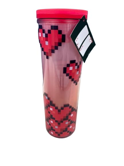 Starbucks 2025 Valentine’s Day Pink Tumbler with Lid, 16 oz – Limited Edition Reusable Hot Beverage Cup