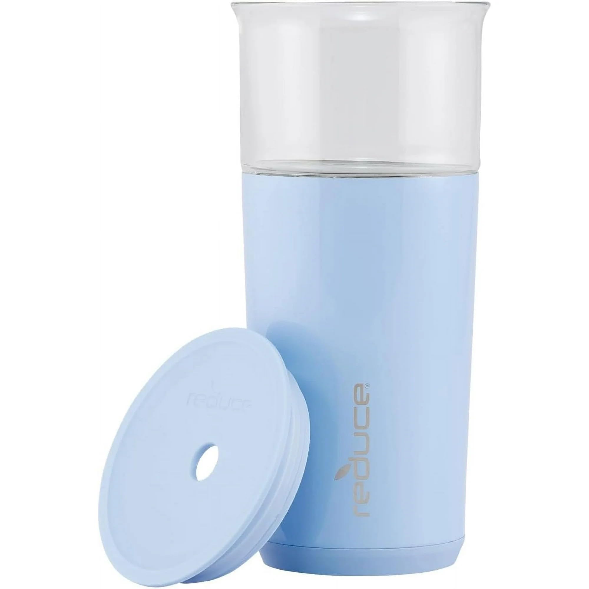 REDUCE Aspen Insulated Glass Tumbler, 20 Oz, 2-Pack (Glacier Blue/Lilac Bud)