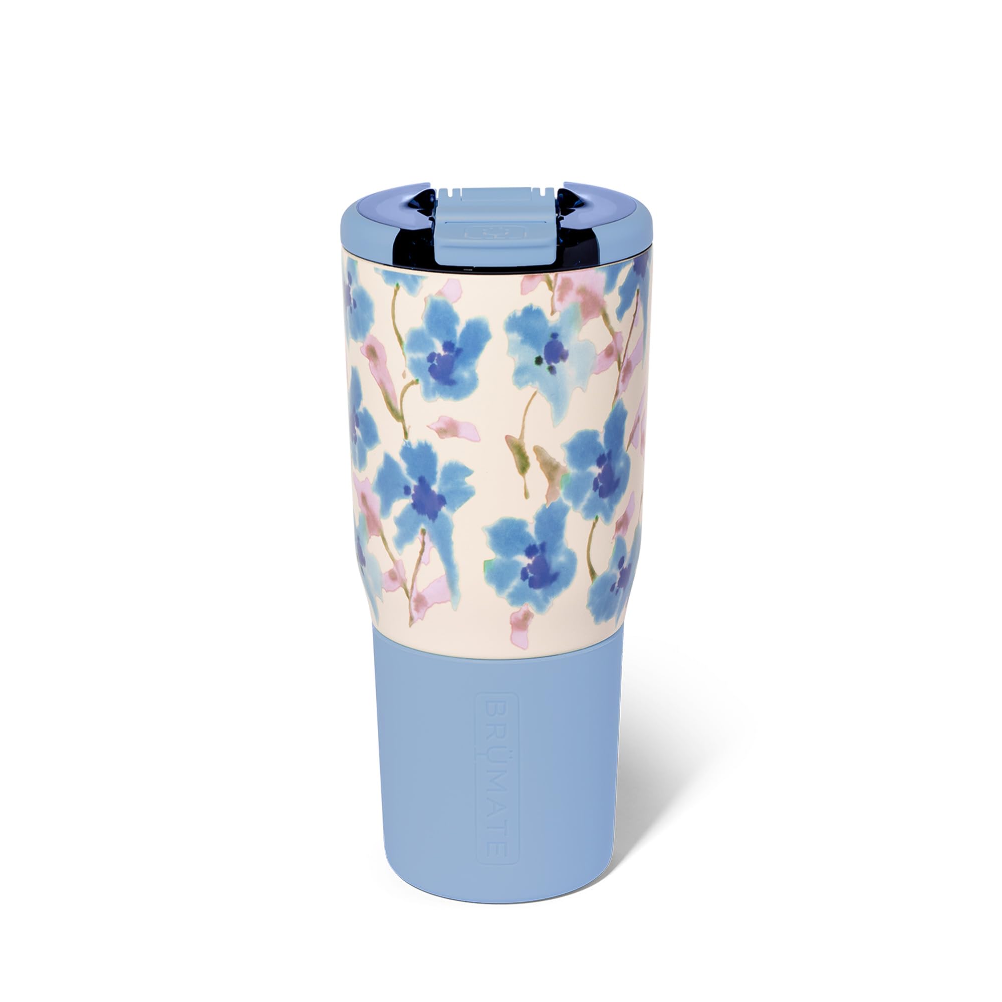 BrüMate Nav 25oz 100% Leak Proof Insulated Travel Tumbler with Magnetic BevLock™ Lid - Double Wall Cup-Holder Friendly Stainless Steel Mug (Capri Floral)