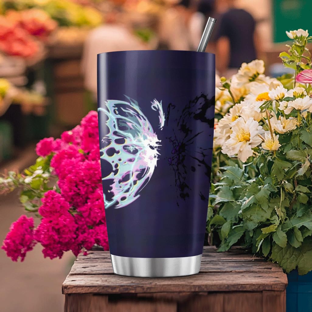 Tumbler Butterfly Tea Iced Jayvik Steel Hot Travel 20 Oz Coffee Stainless Insulated