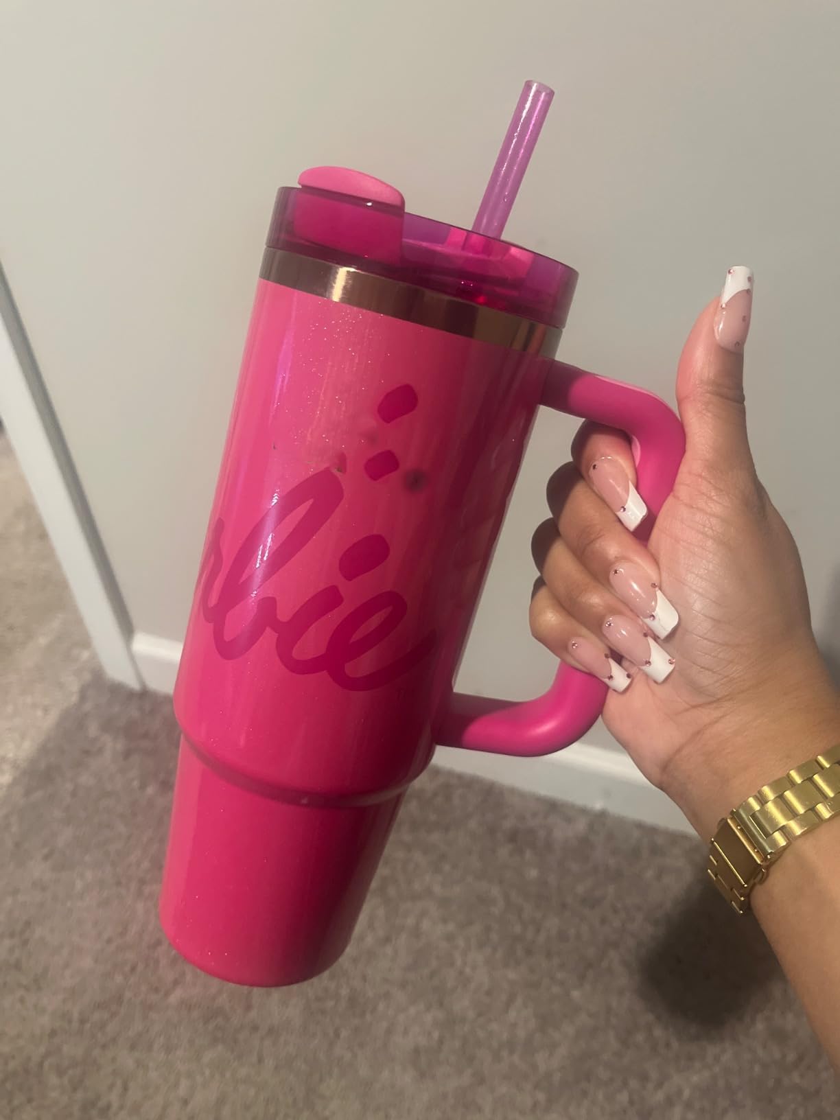Master Jack 40oz Barb cup Icon 40 oz Tumbler Hot Pink