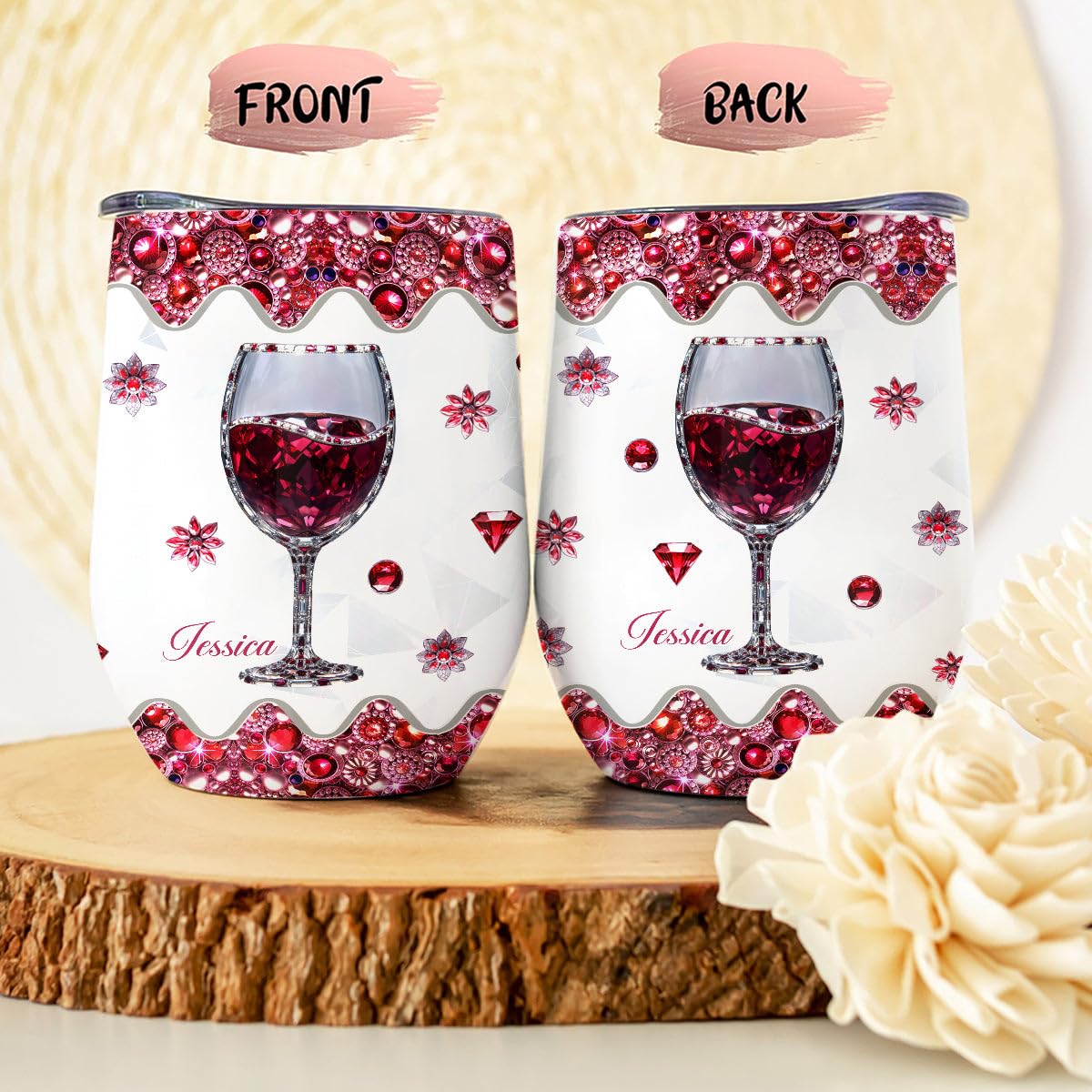 Middlepeace Just A Girl Who Loves Wine - Personalized Wine Tumbler, A Girl Lover Wine Stainless Steel