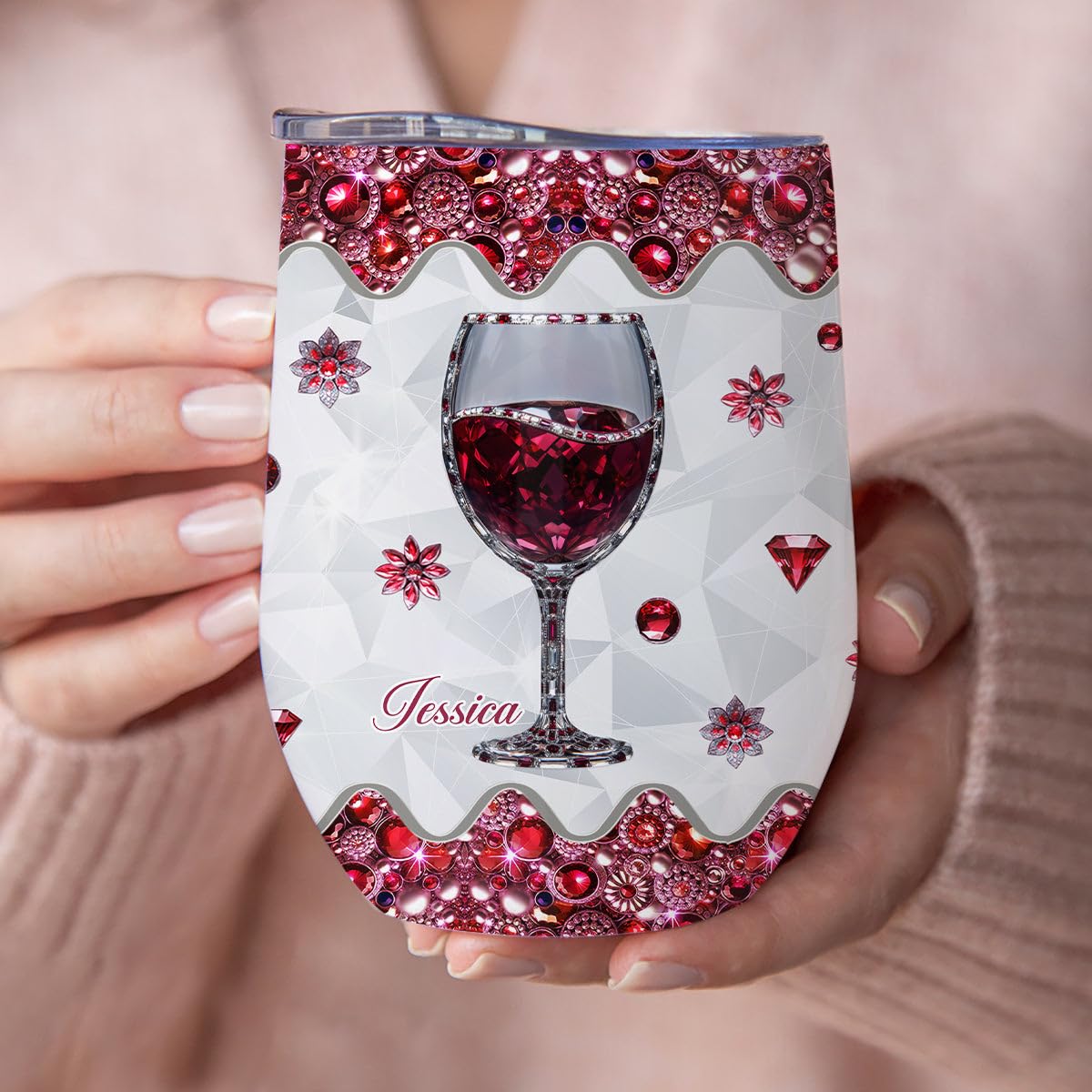 Middlepeace Just A Girl Who Loves Wine - Personalized Wine Tumbler, A Girl Lover Wine Stainless Steel