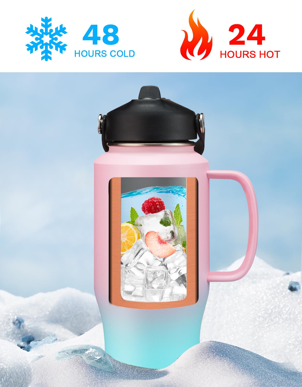 RRYFOUR Dynamic Duo Bundle 32oz Insulated Tumbler that Fits in Cup Holder Combo