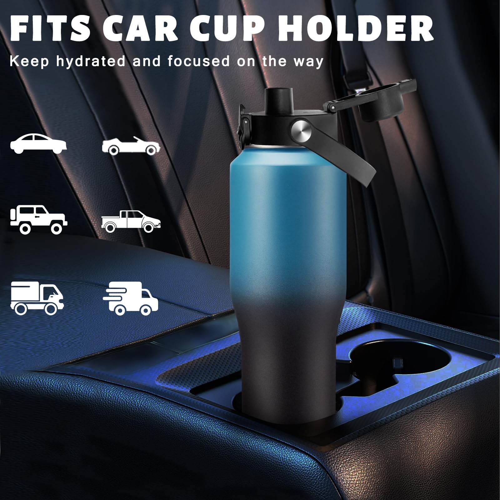 RRYFOUR Dynamic Duo Bundle 32oz Insulated Tumbler that Fits in Cup Holder Combo