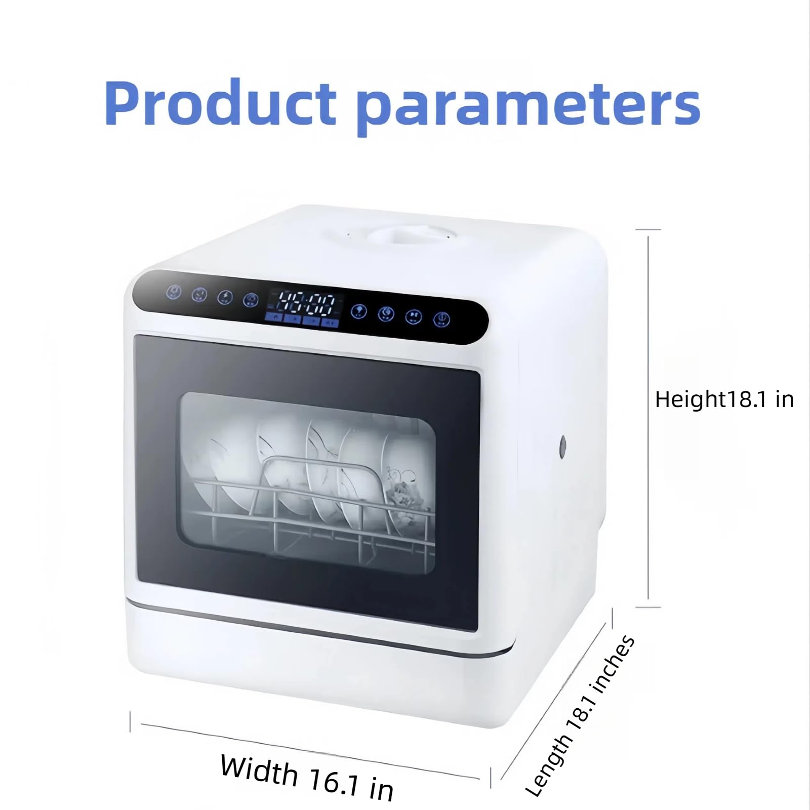 Dishwasher Tabletop Dishwasher Portable Small Fully Automatic 4 Washing Modes and Drying Function Can be connected to the faucet and manually filled with water
