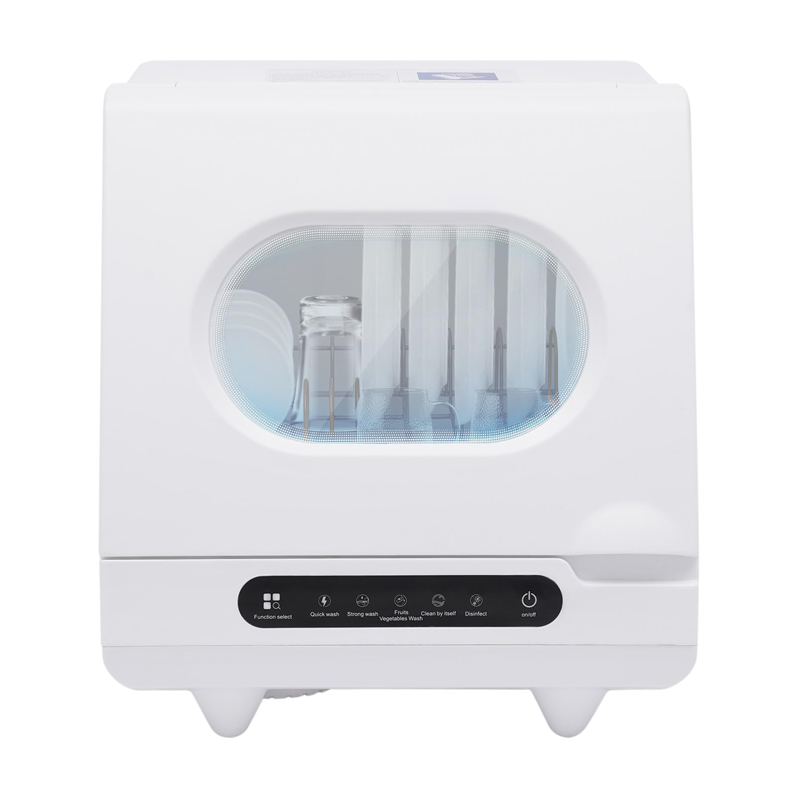 JLYNOWPT Countertop Dishwasher Portable Dishwasher with 5L Built-In Water Tank Mini Dish Washer with 5 Washing Programs and 360° Dual Spray for Small Apartments and Rvs