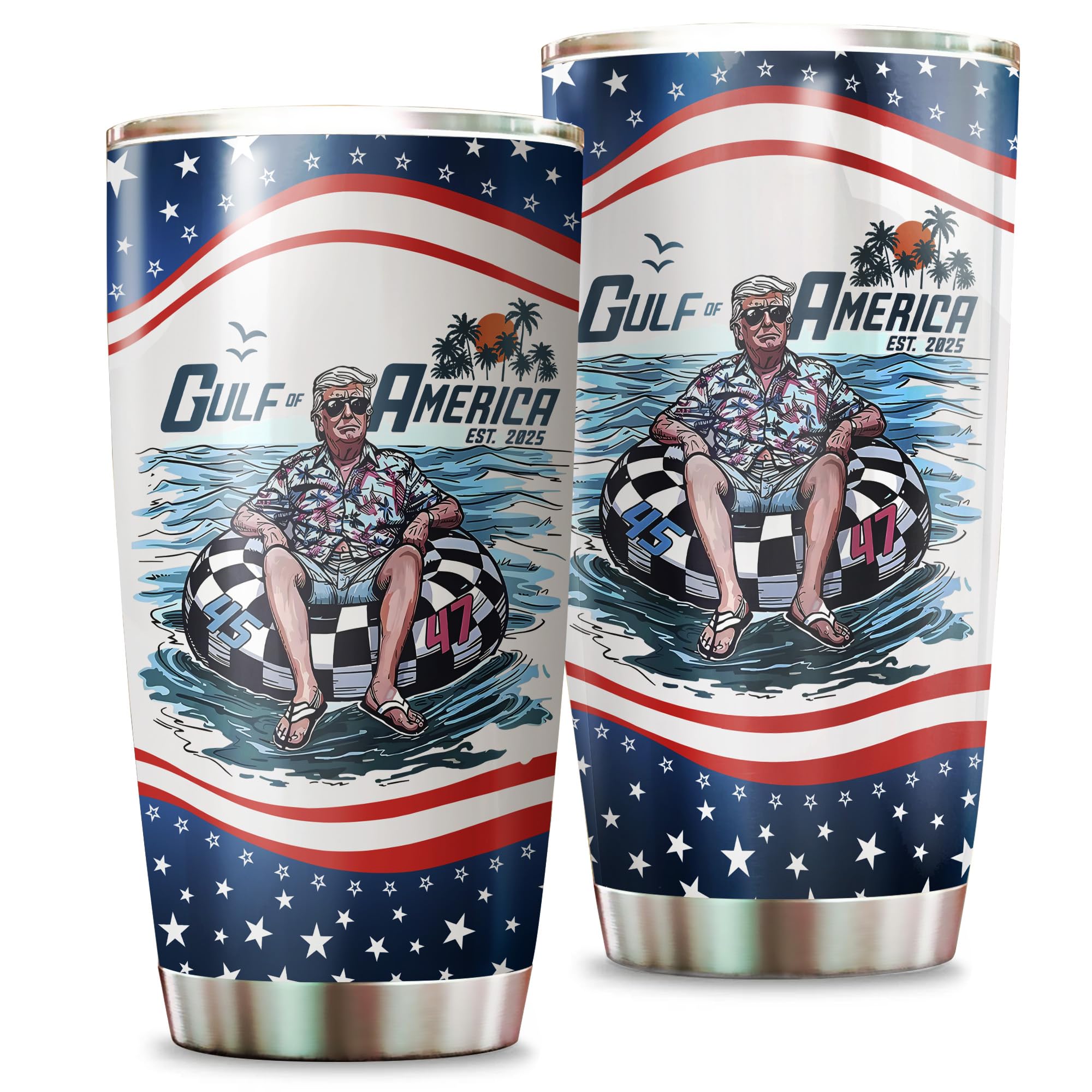 Gulf Of America Tumbler 20oz Stainless Steel Insulated Tumbler Coffee Mug