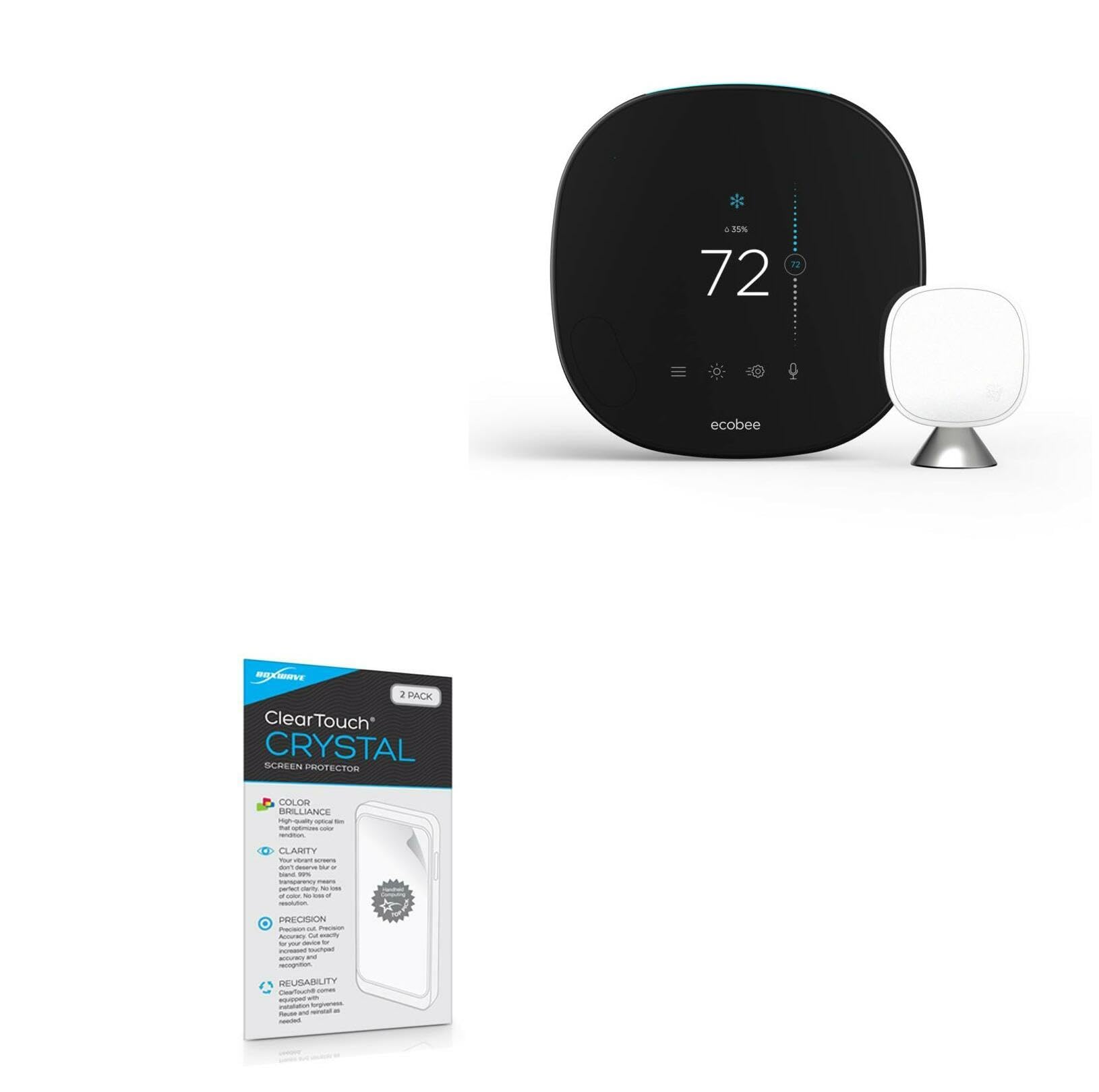 BoxWave Screen Protector Compatible with Ecobee SmartThermostat - ClearTouch Crystal (2-Pack), HD Film Skin - Shields from Scratches
