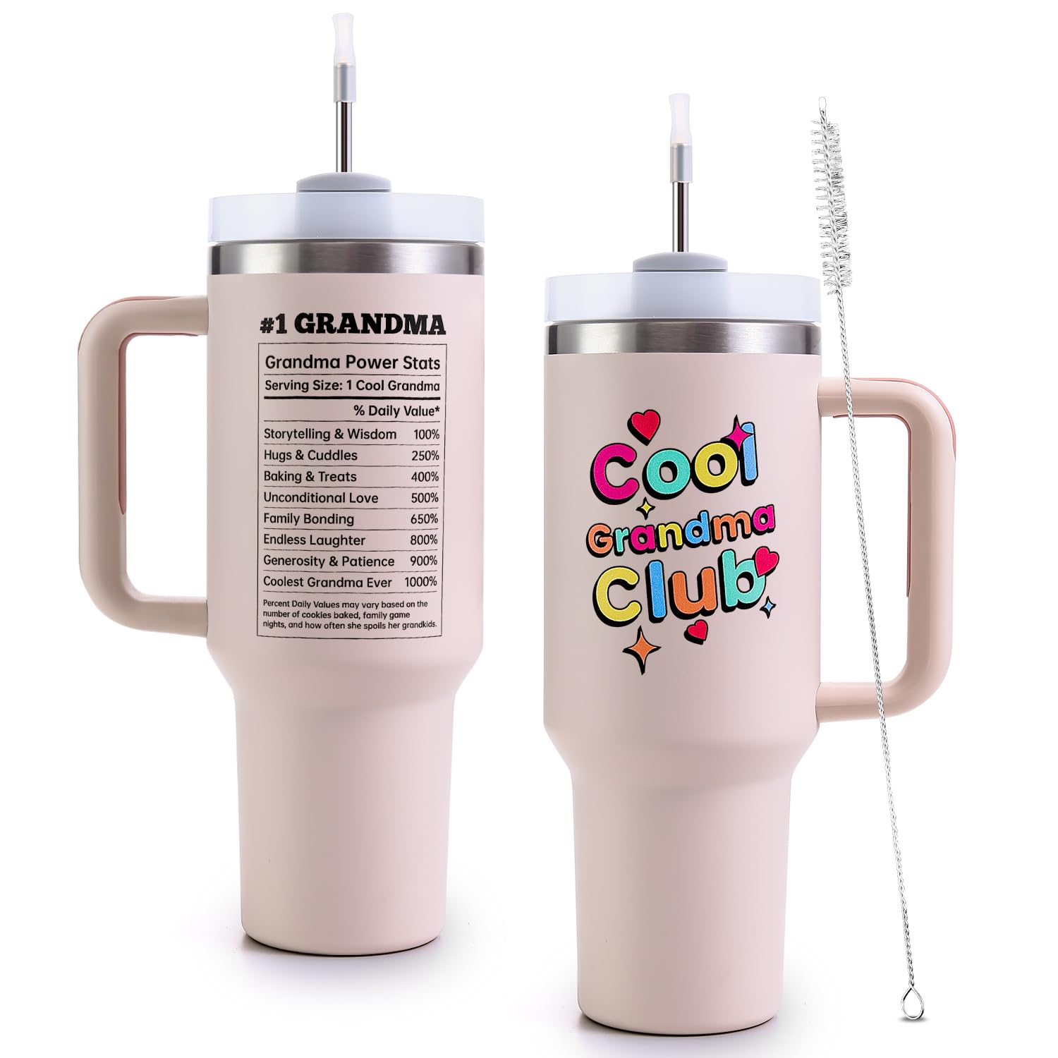 VoziSpace Cool Grandma Tumbler Birthday Gifts for Women, Mother’s Day Stainless Steel Insulated Travel Cup with Lid, Funny Gift for Nana