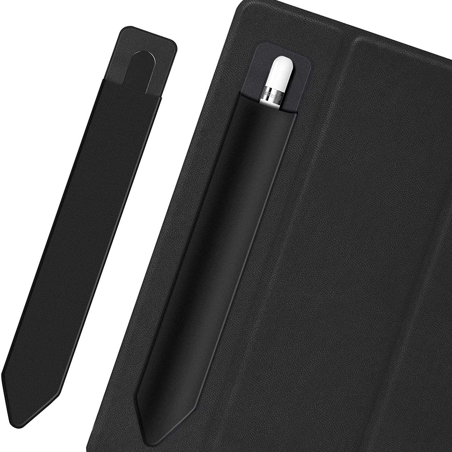 BoxWave Stylus Pouch Compatible with Ecobee SmartThermostat EB-STATE5-01 - Stylus PortaPouch, Stylus Holder Carrier Portable Self-Adhesive - Jet Black