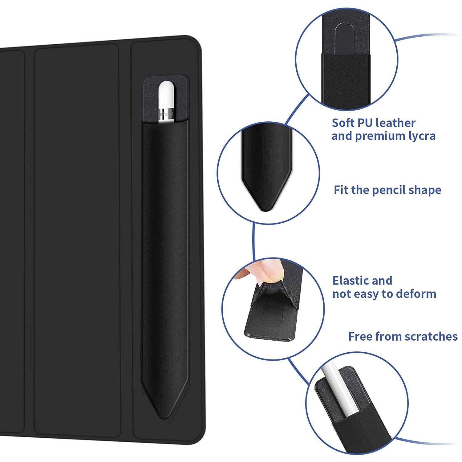 BoxWave Stylus Pouch Compatible with Ecobee SmartThermostat EB-STATE5-01 - Stylus PortaPouch, Stylus Holder Carrier Portable Self-Adhesive - Jet Black