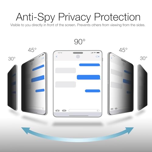 BoxWave Screen Protector Compatible with Ecobee SmartThermostat EB-STATE5-01 - ClearTouch Crystal Privacy (2-Pack), Privacy Screen Protector Flexible Film Clear