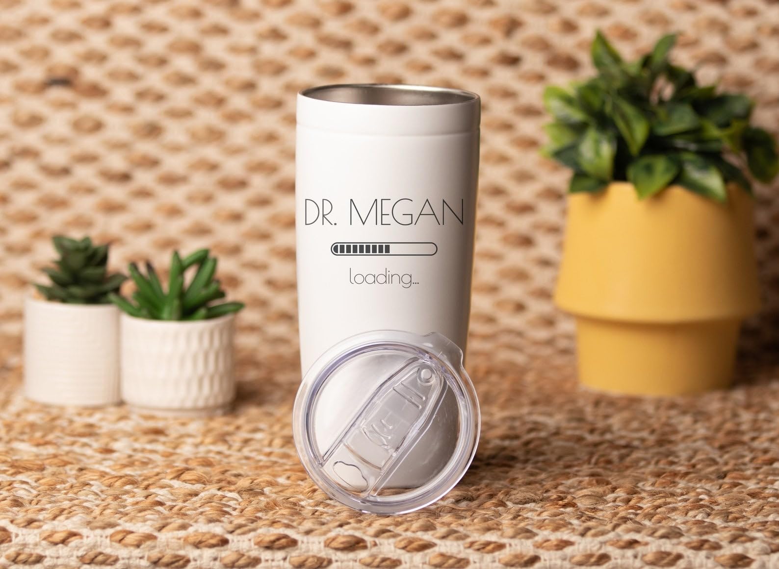 Phd Loading Tumbler, Personalized Dr Loading Gift, Phd In Progress Travel Mug, Future Doctor Outdoor Cup, Doctor Name Stainless Steel Mug (30 oz)