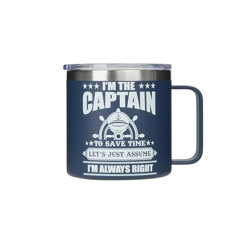 FROOBLEQUIRK 14 Oz Boating Tumbler β Captain & Boat Owner Gift, Nautical Accessories for Men, Pontoon Boater Gift, Funny Boat Lover Drinkware