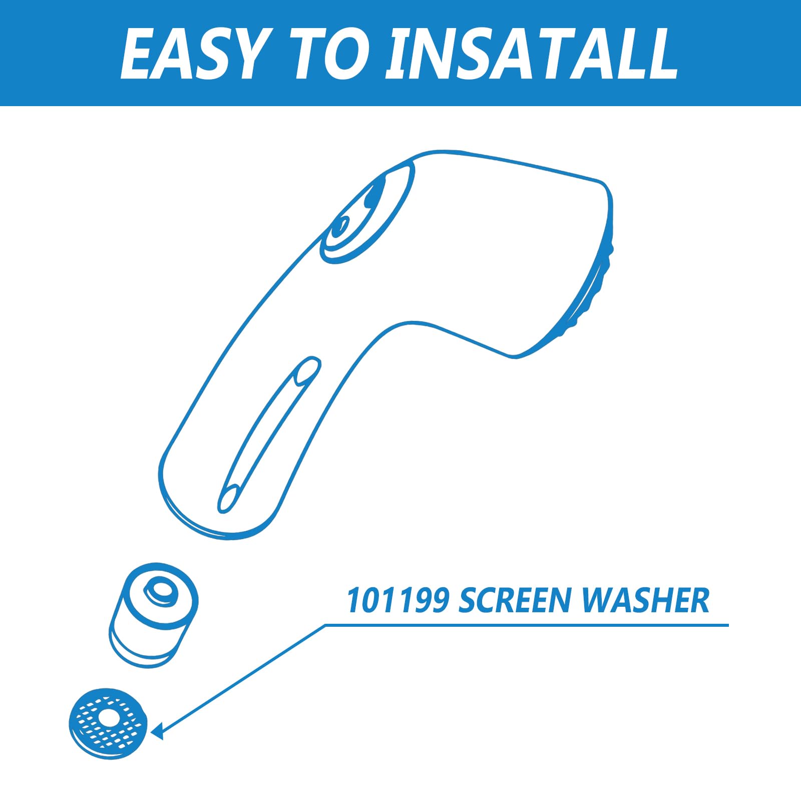 101199 Screen Washer Fit for Moen pullout spout Hose Pullout Spout Faucet (2 Pcs)