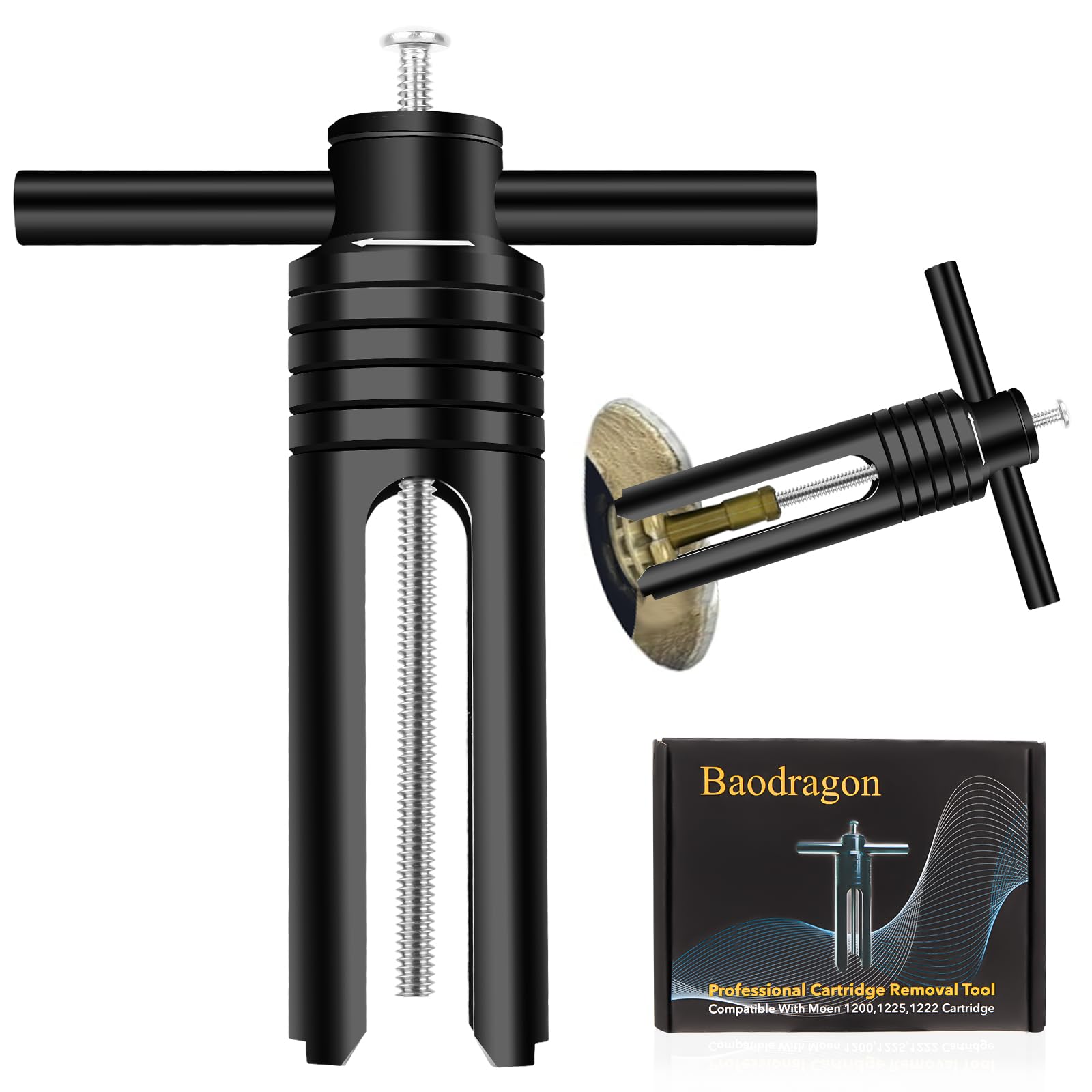 New Upgraded 104421U Cartridge Removal Tool, Shower Cartridge Puller Tool for Moen 1200 1222 1225, Tub/Shower Faucet Rough-in Valve Core Removal Tool