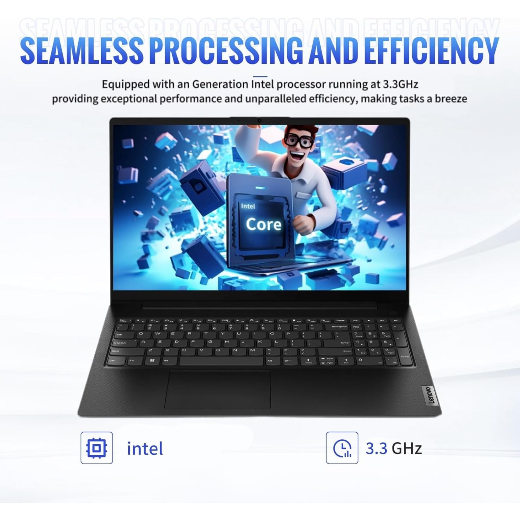 Lenovo V15 Business Laptop • 32GB RAM • 1TB SSD • Intel 4-core Processor • 15.6" FHD • Ethernet Port • HDMI • Windows 11 Pro • Sleek Design • Effortless Elegance (Renewed)