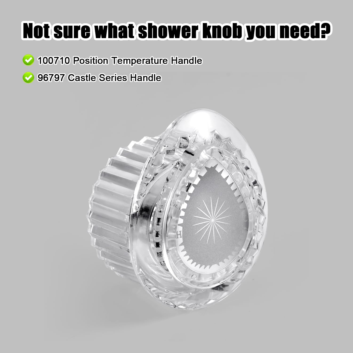 Replacement Knob Compatible with Moen 100710 Shower Handle, Bathroom Faucet Tub Knobs Replacement Parts for Single Handle Bathtub Bathroom Faucet Accessory