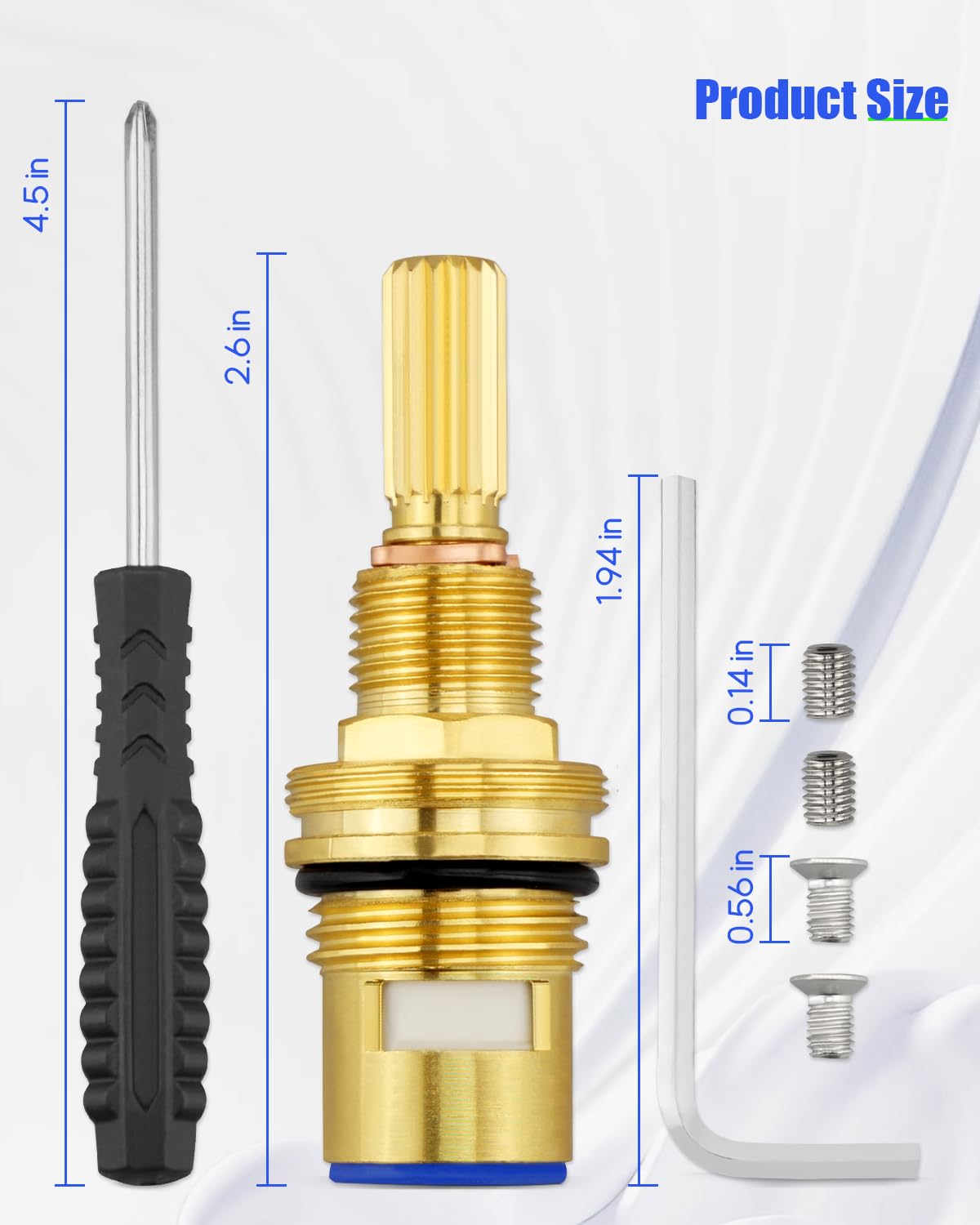 Urnqowuy Brass 1-001 Widespread Cartridge Cold Side Fit for Newport Brass 1-001 Faucet Ceramic Cold Cartridge