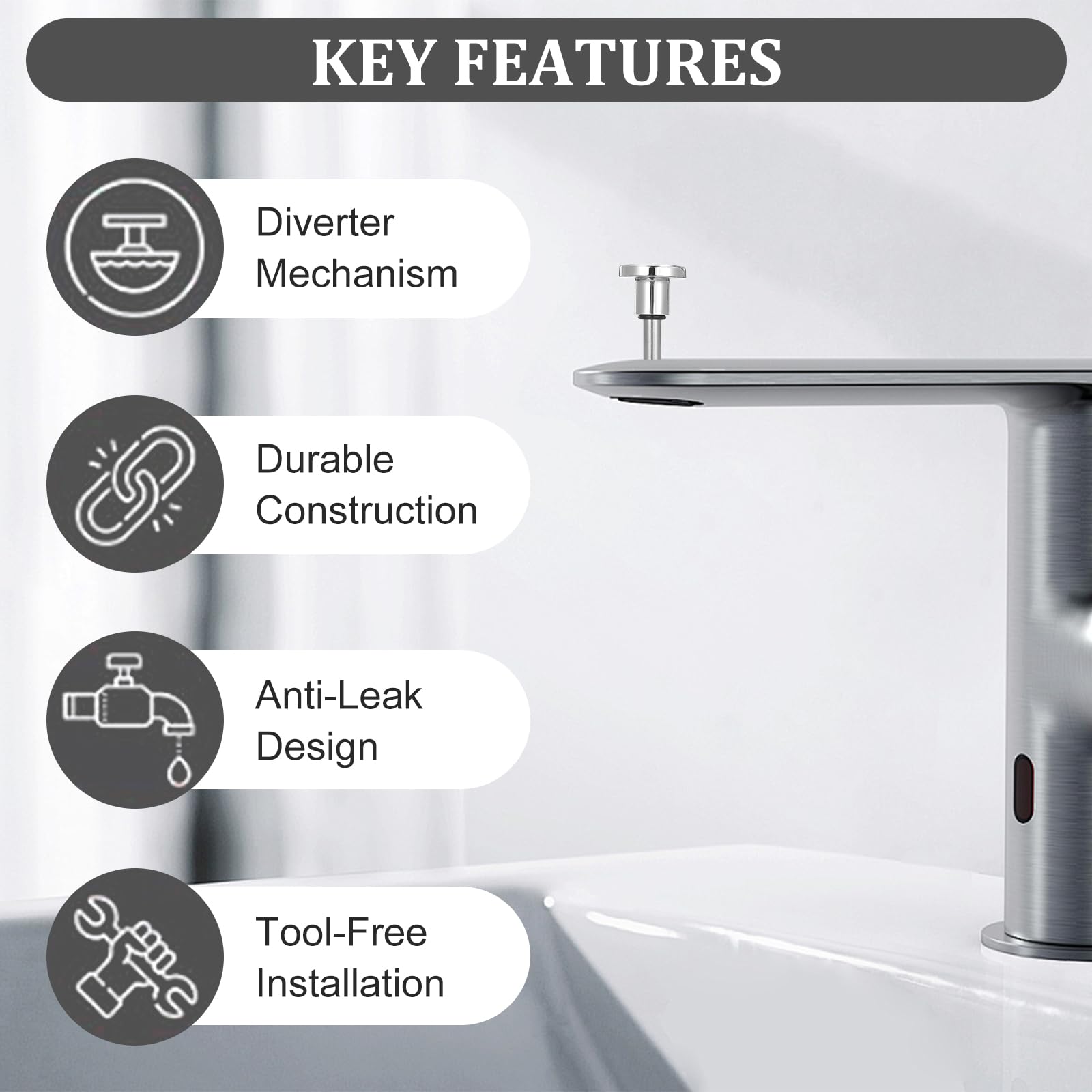 2Set Tub Spout Diverter Repair Kit, Gate Bathroom Shower Bathtub Leaky Tub Faucet Leak Repair Replacement Part, Includes 2 x Diverter Valve Stems, 2 x Cup Seals and 2 x Gates