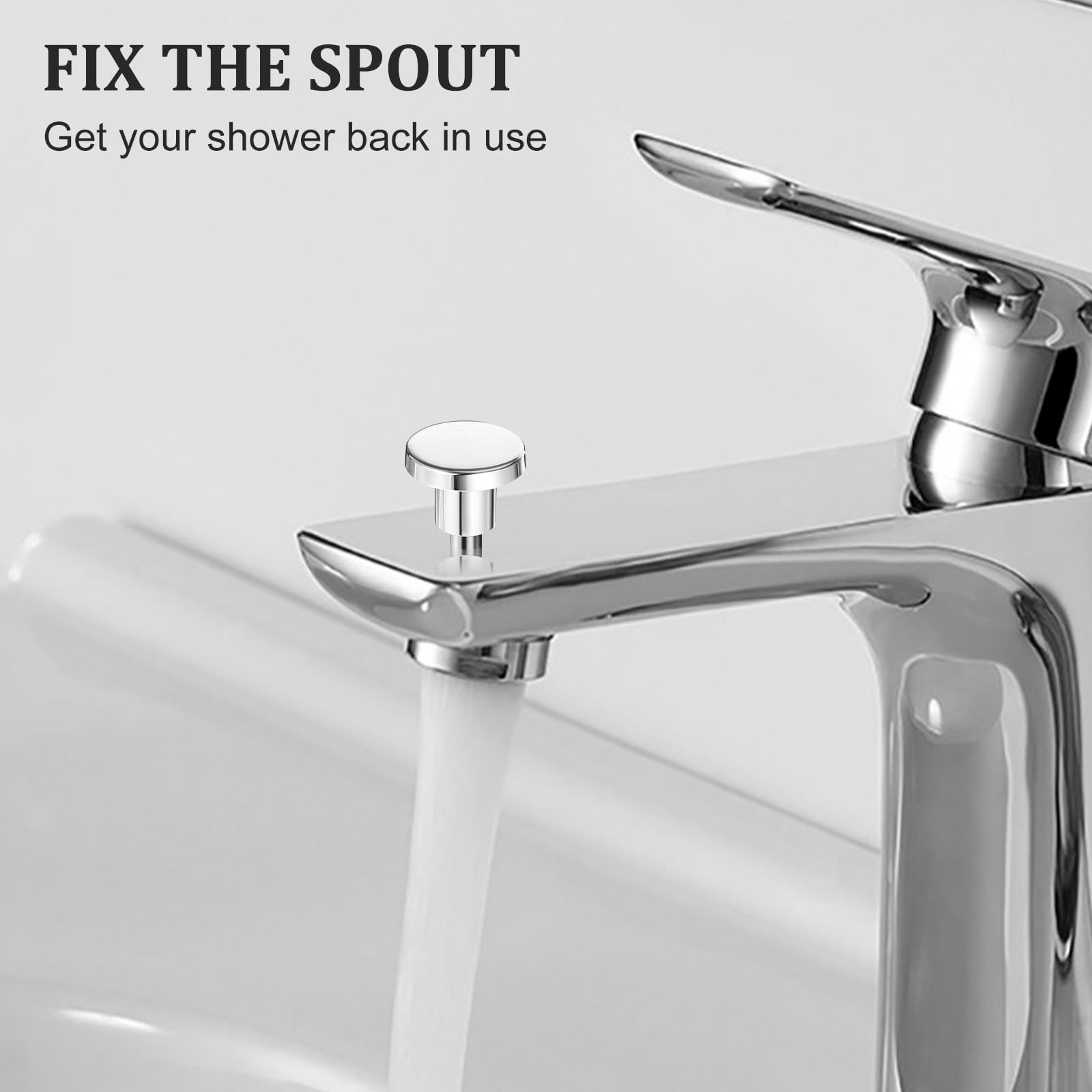2Set Tub Spout Diverter Repair Kit, Gate Bathroom Shower Bathtub Leaky Tub Faucet Leak Repair Replacement Part, Includes 2 x Diverter Valve Stems, 2 x Cup Seals and 2 x Gates