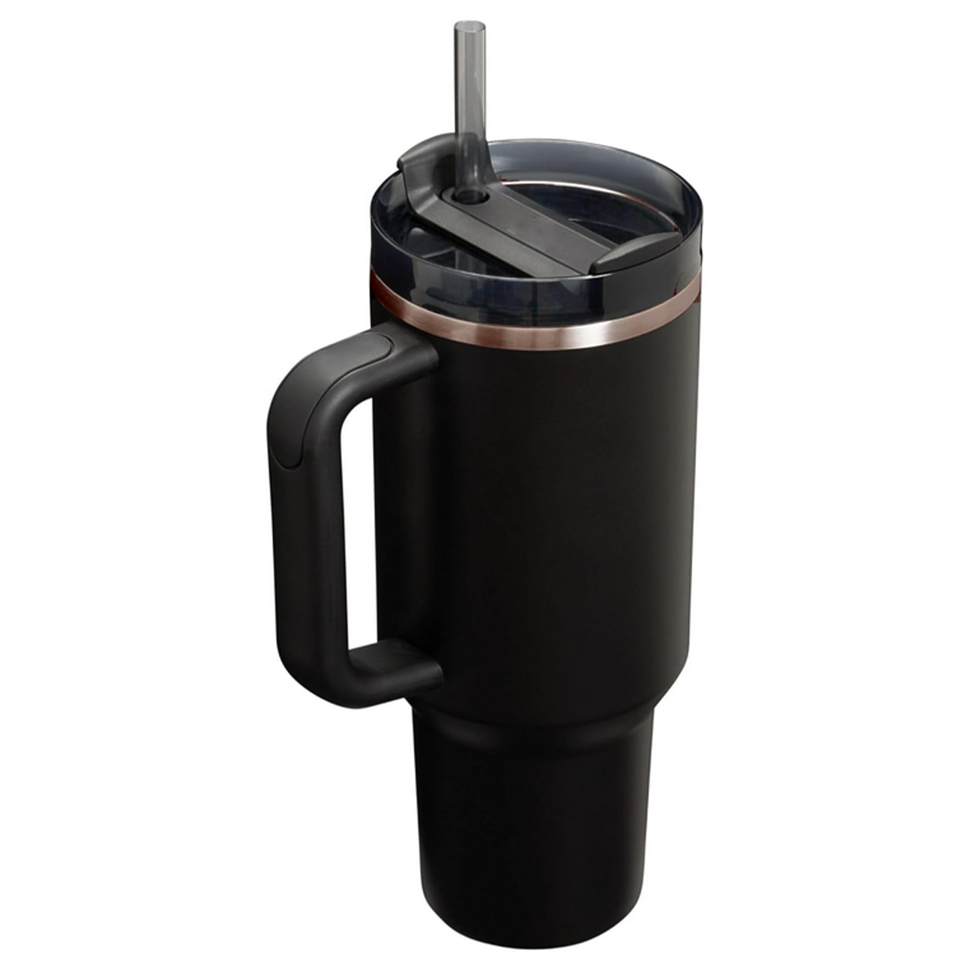 VARDENAA 40oz Tumbler with Handle and Straw, H2.0 FlowState Double Wall Vacuum Reusable Stainless Steel Insulated Water Bottle with Leak Proof lid for Hot and Cold Drinks(Black G)
