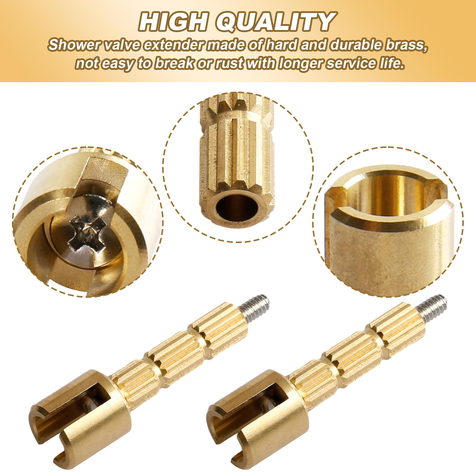 Aulpq Stem Adapter with Screw 970-0770, for Pfister Replacement Parts, Shower Sartridge, Shower Handle, Shower Adapter for Tub Faucet,Brass