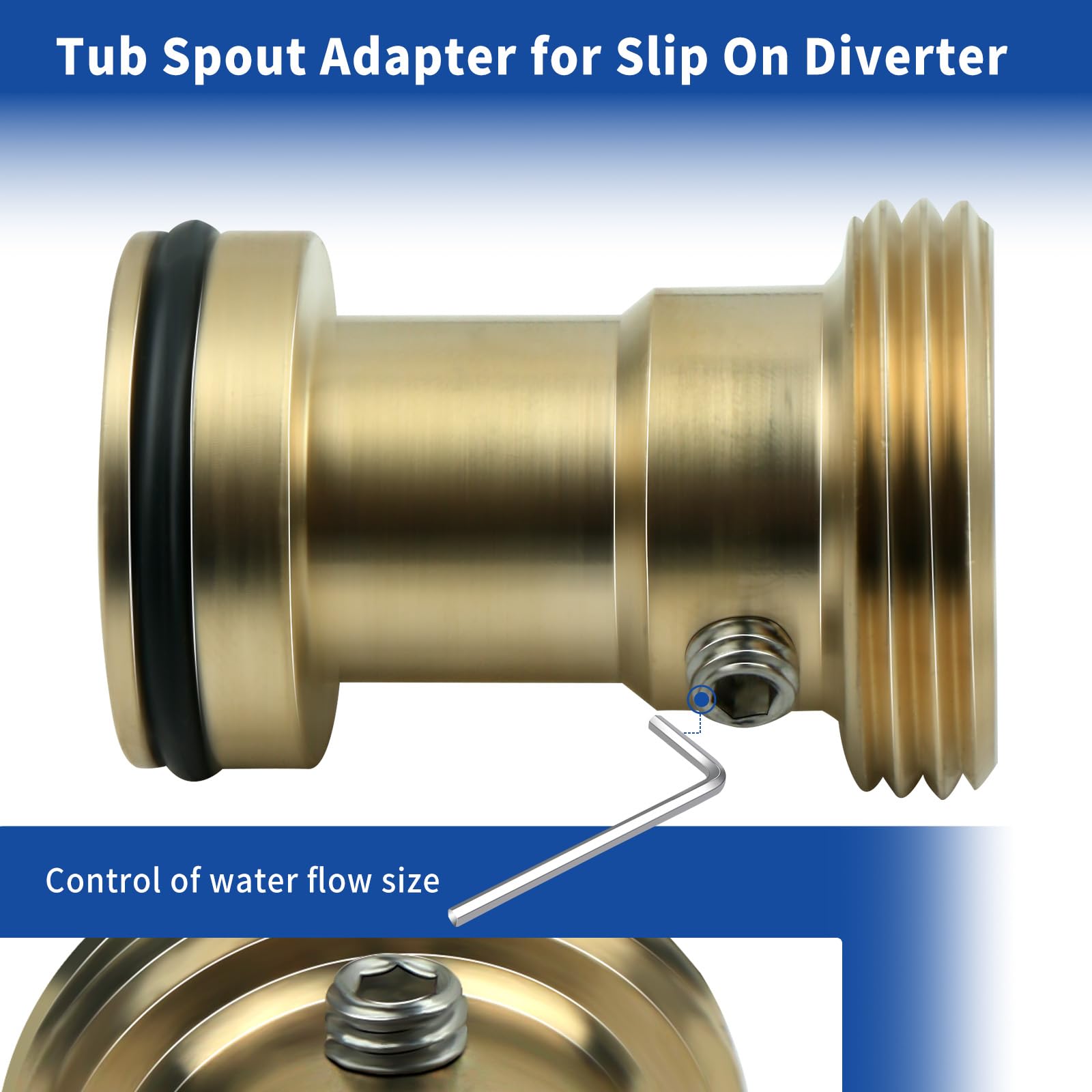 RP33794 Tub Spout Adapter for Slip-On Diverter, for Delta RP19820 RP17453 Replacement Kit