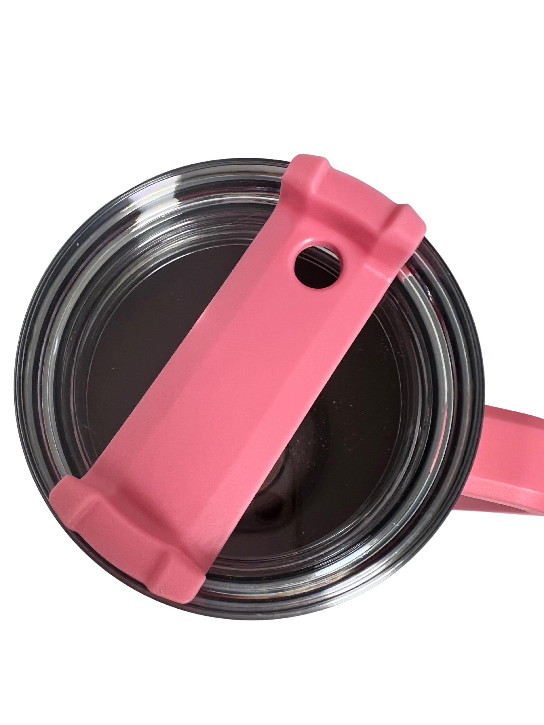 Tumbler Stainless-Steel 40oz with Handle and Straw. Screw-in Lid with Different Positions. Insulated Cup Reusable Water Bottle Mug Cupholder Friendly. Portable Cup. (Pink)