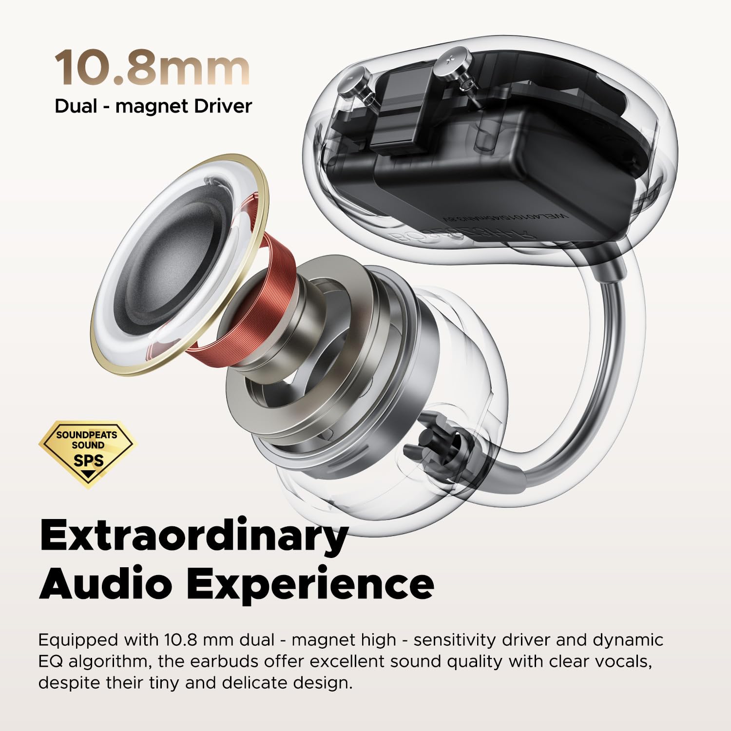 SoundPEATS POP Clip Wireless Open Ear Earbuds, Button Control, Lightweight Comfort Headphones, 30H Playtime, IPX5 Waterproof, Bluetooth 5.4 Immersive Audio Earphones for Sports Running Working, Black