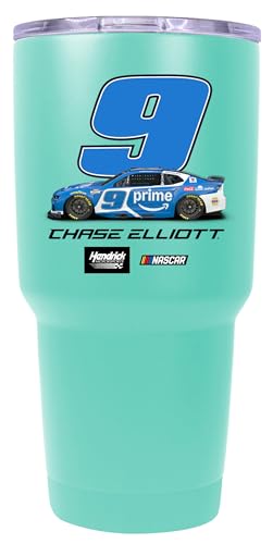R and R Imports Nascar #9 Chase Elliott 24 oz Stainless Steel Insulated Tumbler Officially Licensed (1, Seafoam)