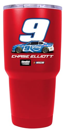R and R Imports Nascar #9 Chase Elliott 24 oz Stainless Steel Insulated Tumbler Officially Licensed (1, Red)