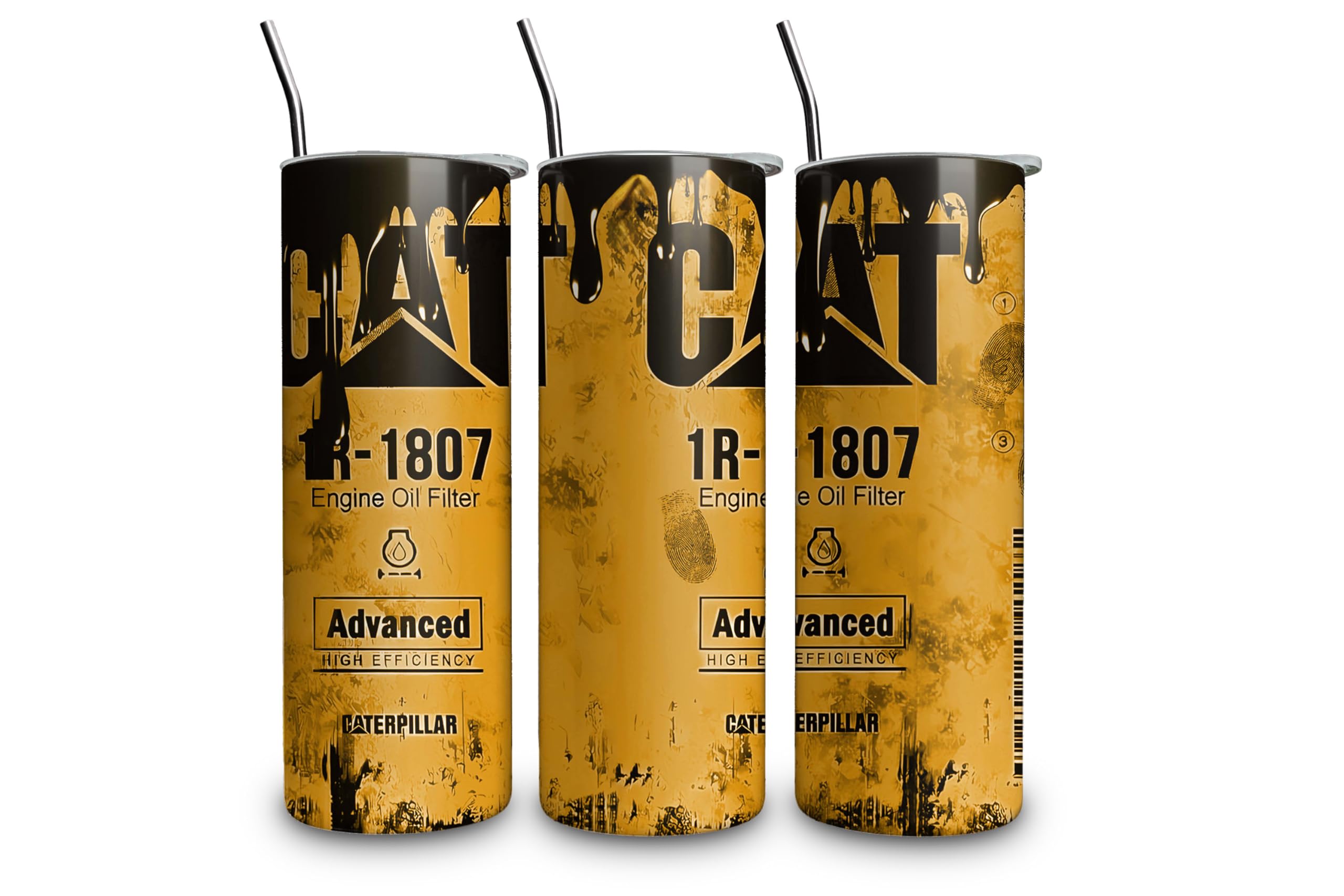 Caterpillar 1R-1807 Advanced High Efficiency Engine Oil Filter, Black and Yellow