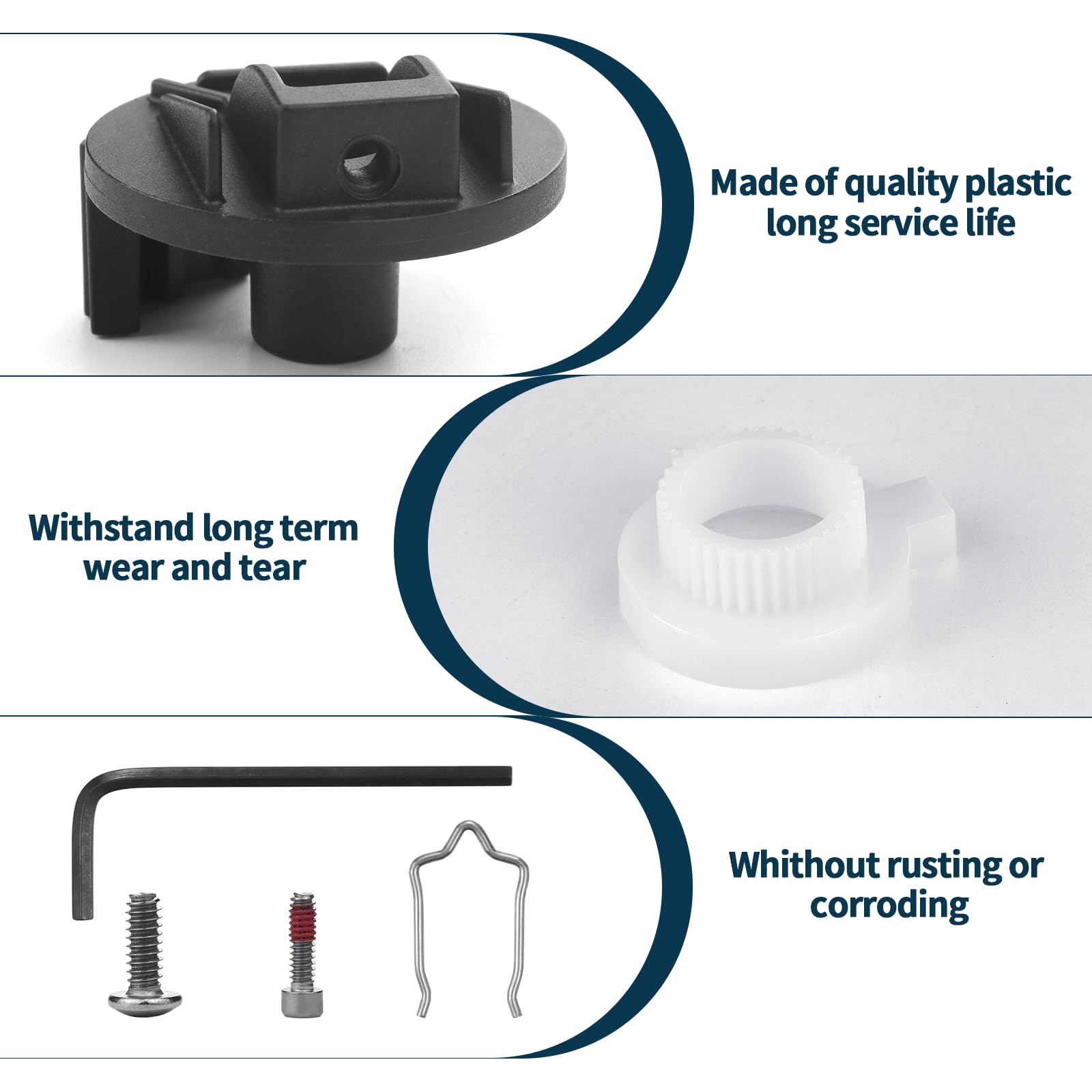 116653 Shower Handle Adapter Kit, Compatible with Moen Posi-Temp Single Handle Tub & Shower Faucet Valve Cartridge, Shower Handle Replacement Accessory