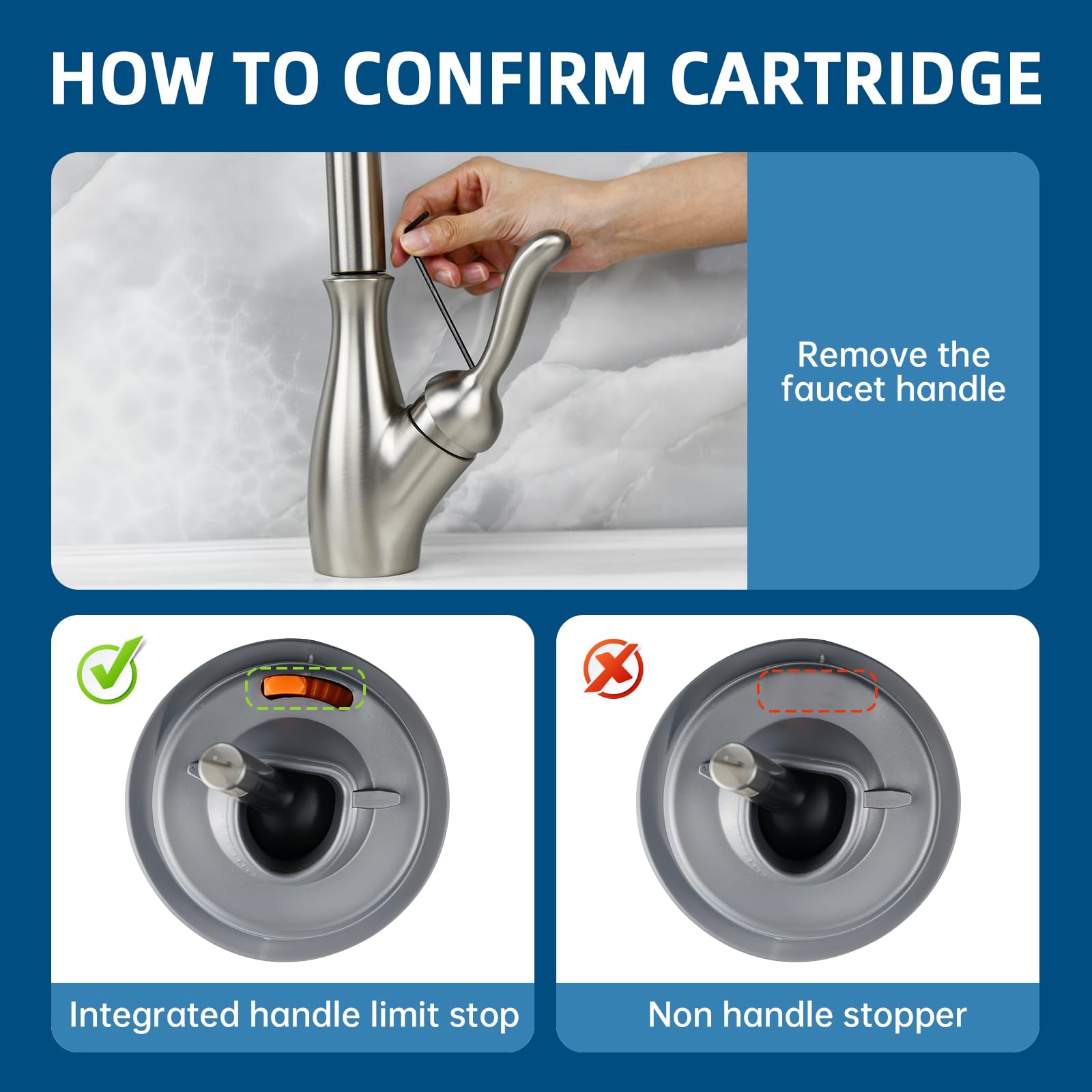 RP50587 Cartridge Compatible with Delta DST Single Handle, Replacement for Kitchen & lavatory Single Handle Faucet Valve