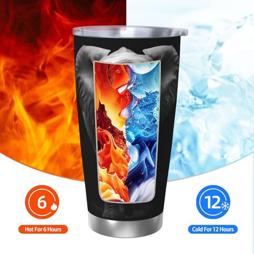 Groamaup 20oz Elephant Stainless Steel Insulated Tumbler with Lid and 3pcs Straw Sets, African Car Cup for Cold and Hot Drinks, Coffee Mug for Travel Office and Home Use