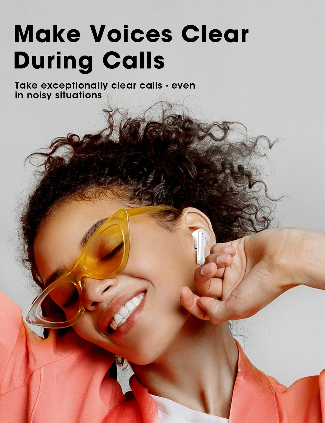 ZZU Wireless Earbuds, 2025 Ear Buds with Big Bass Stereo Sound, Lightweight Bluetooth Earbuds with 48 Hours Playtime, in-Ear Fit Earphones, IPX7, Hands-Free Calls with AI for iPhone, Android, Pad