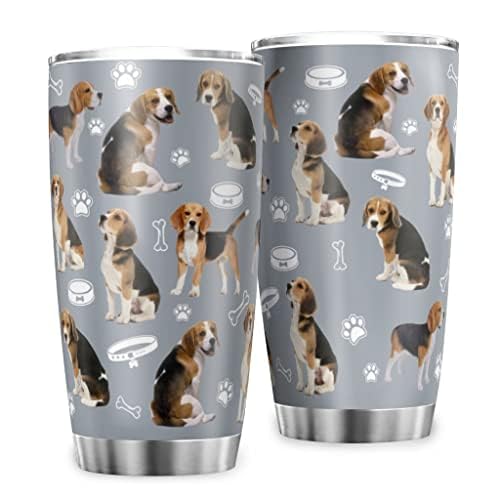 WmhrYpzhL Beagle Dog Travel Mug Animal Coffee Cup Stainless Steel Insulation Tumbler with Lid For Ice Drinks&Hot Beverage Gifts Beagle Dog 1