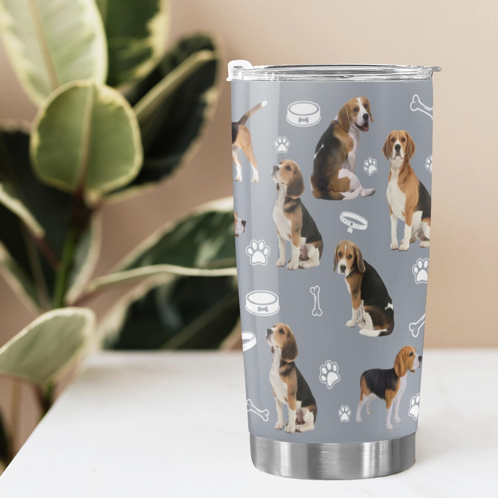 WmhrYpzhL Beagle Dog Travel Mug Animal Coffee Cup Stainless Steel Insulation Tumbler with Lid For Ice Drinks&Hot Beverage Gifts Beagle Dog 1