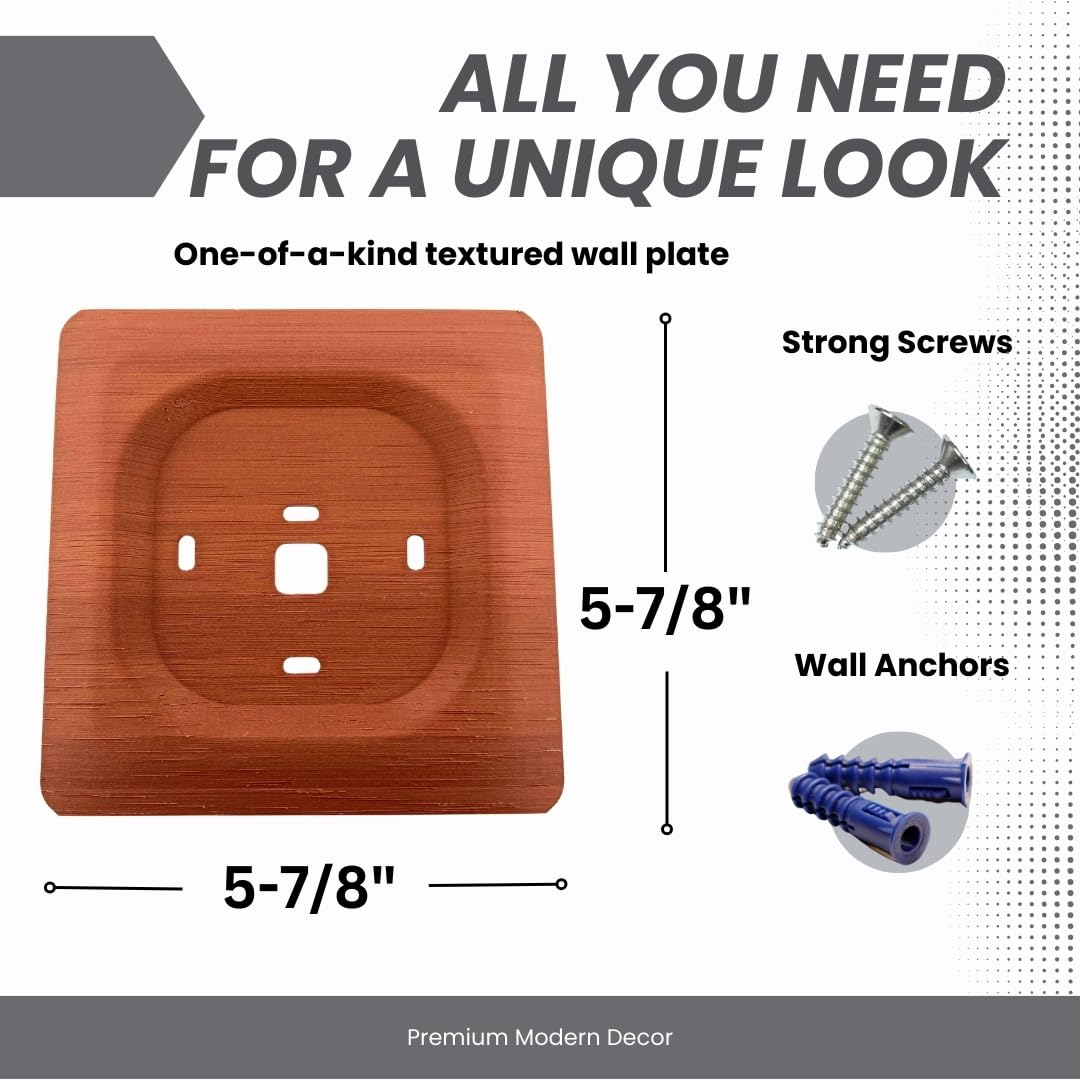 Rosewood Square Wall Plate for Ecobee Smart Thermostat Enhanced and Premium Cover Trim Backplate