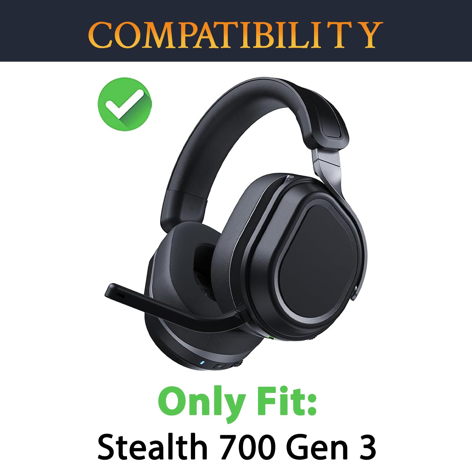 SOULWIT Cooling-Gel Earpads Cushions Replacement for Turtle Beach Stealth 700 Gen 3 (700 Gen3) Wireless Gaming Headset, Ear Pads with Ice Silk Fabric, Noise Isolation Foam