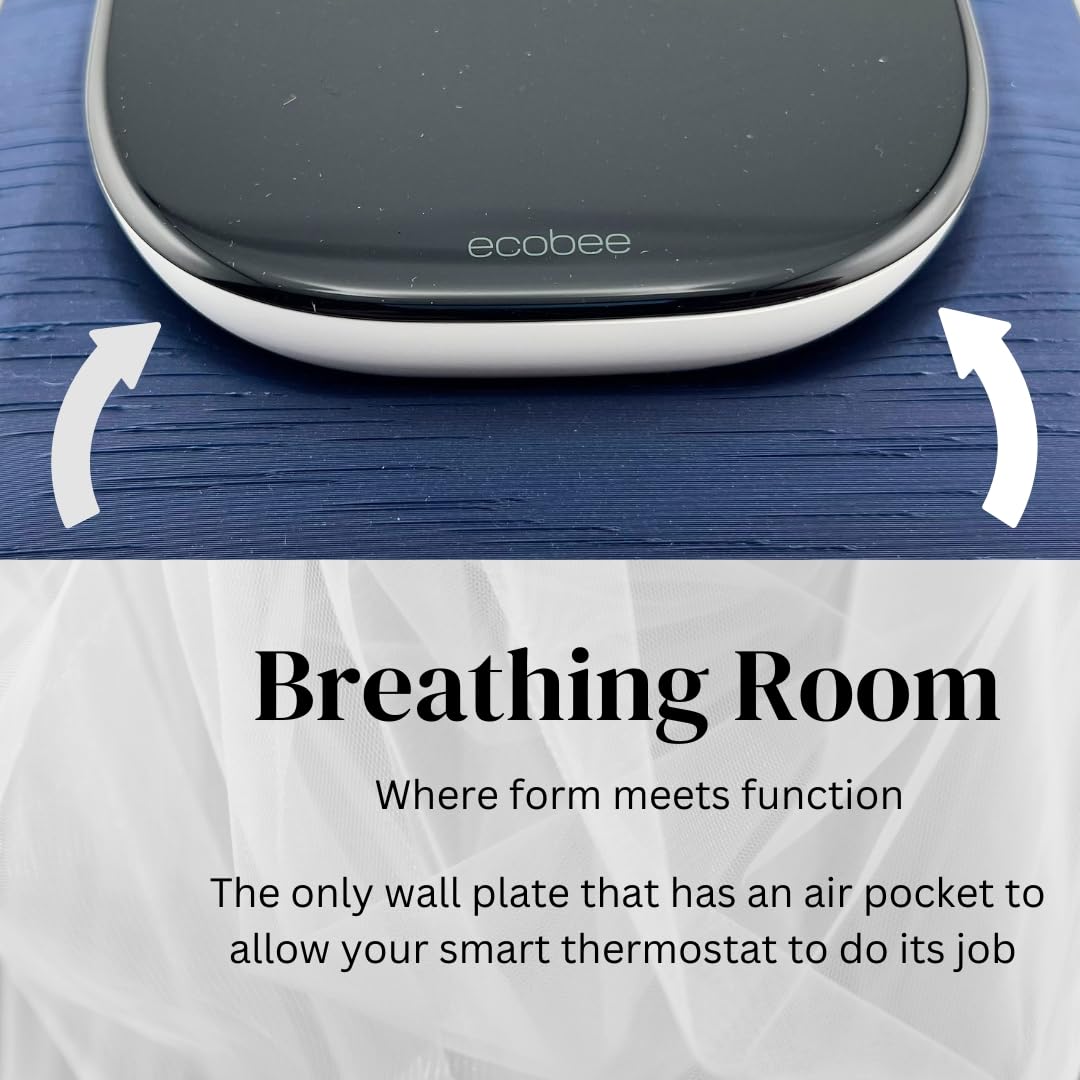 Blue Shimmer Square Wall Plate for Ecobee Smart Thermostat Enhanced and Premium Cover Trim Backplate