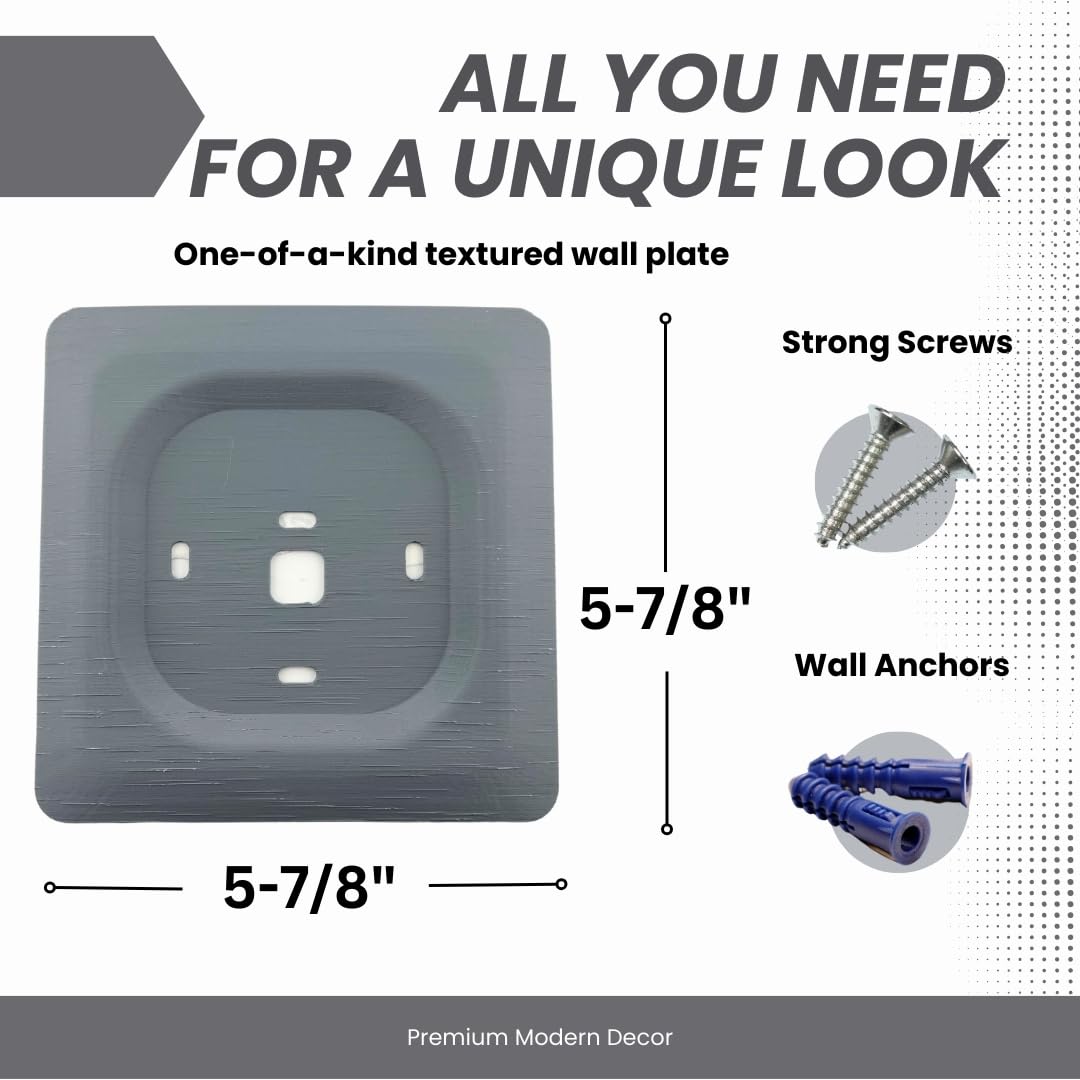 Harbor Gray Square Wall Plate for Ecobee Smart Thermostat Enhanced and Premium Cover Trim Backplate