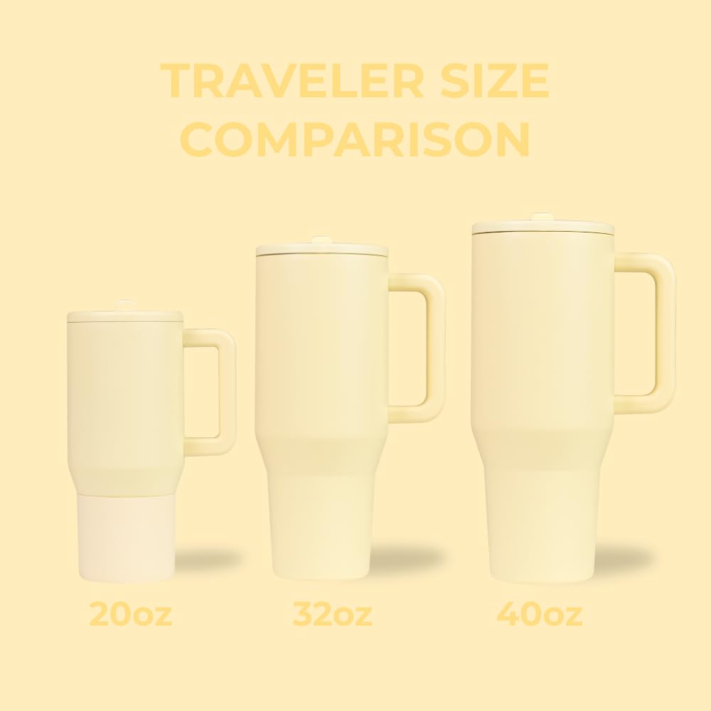 HydroJug Butter 40oz Traveler + Replacement Straws