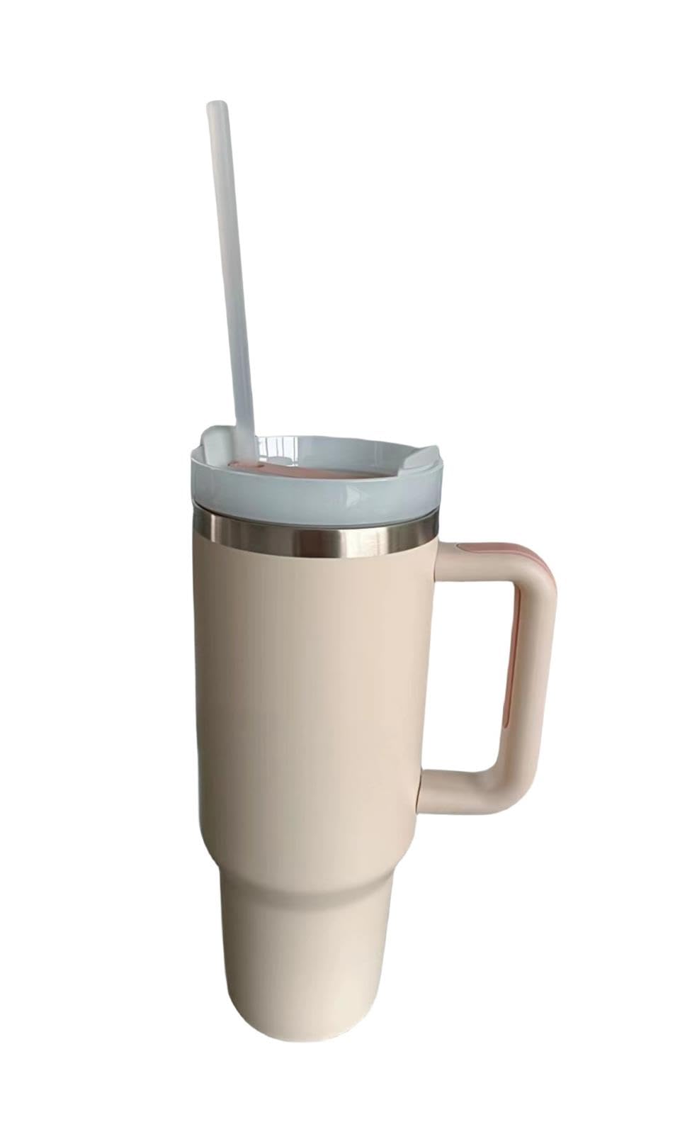 Caibomaoyi Tumbler with Handle and Straw | Cup Holder Compatible for Car | Insulated Stainless Steel Cup | Travel cup | BPA-Free | (black, 30 oz)