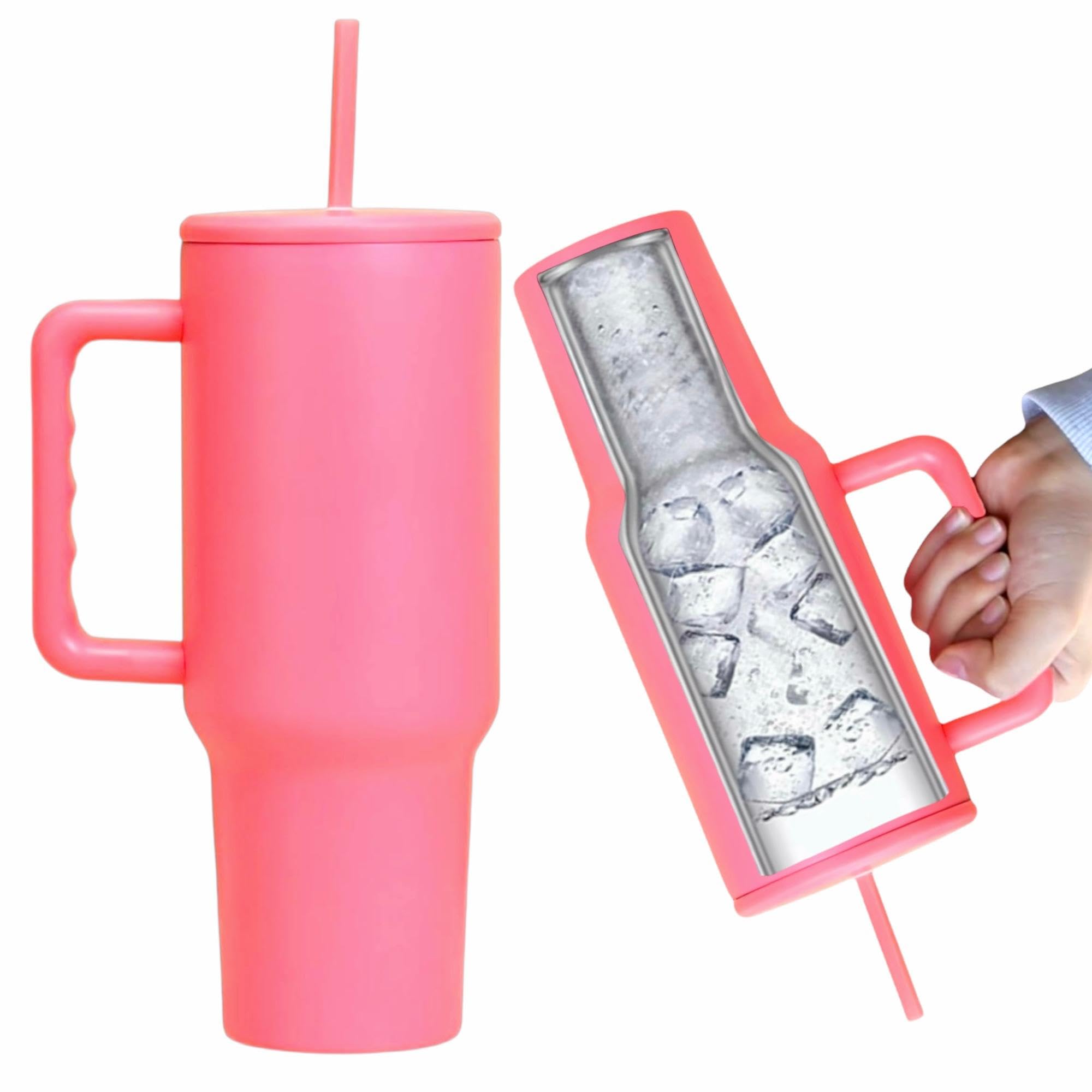 Kiki New York Tumbler with lid (Coral Pink)