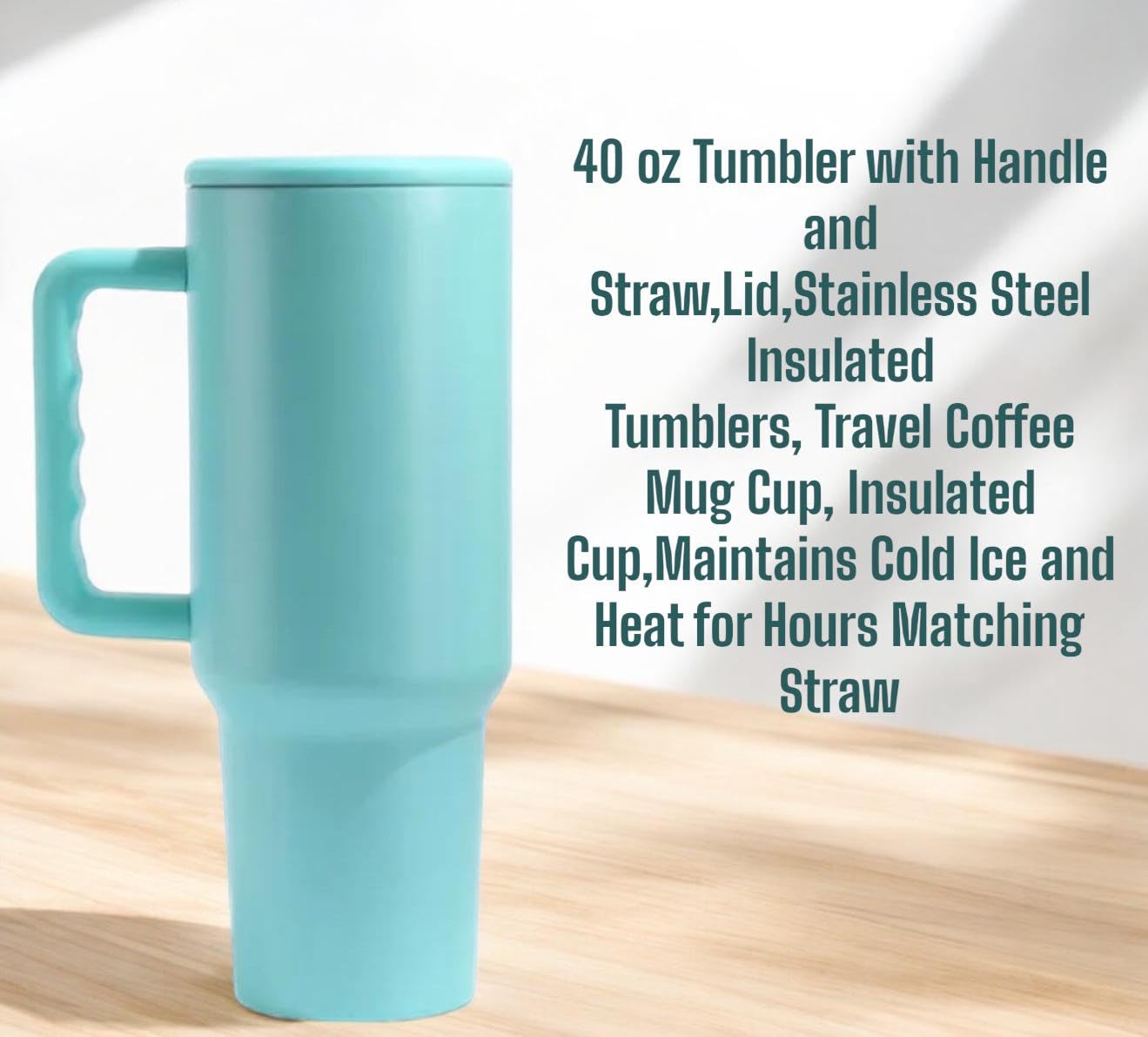 Kiki New York Tumbler with lid (Aqua Green)
