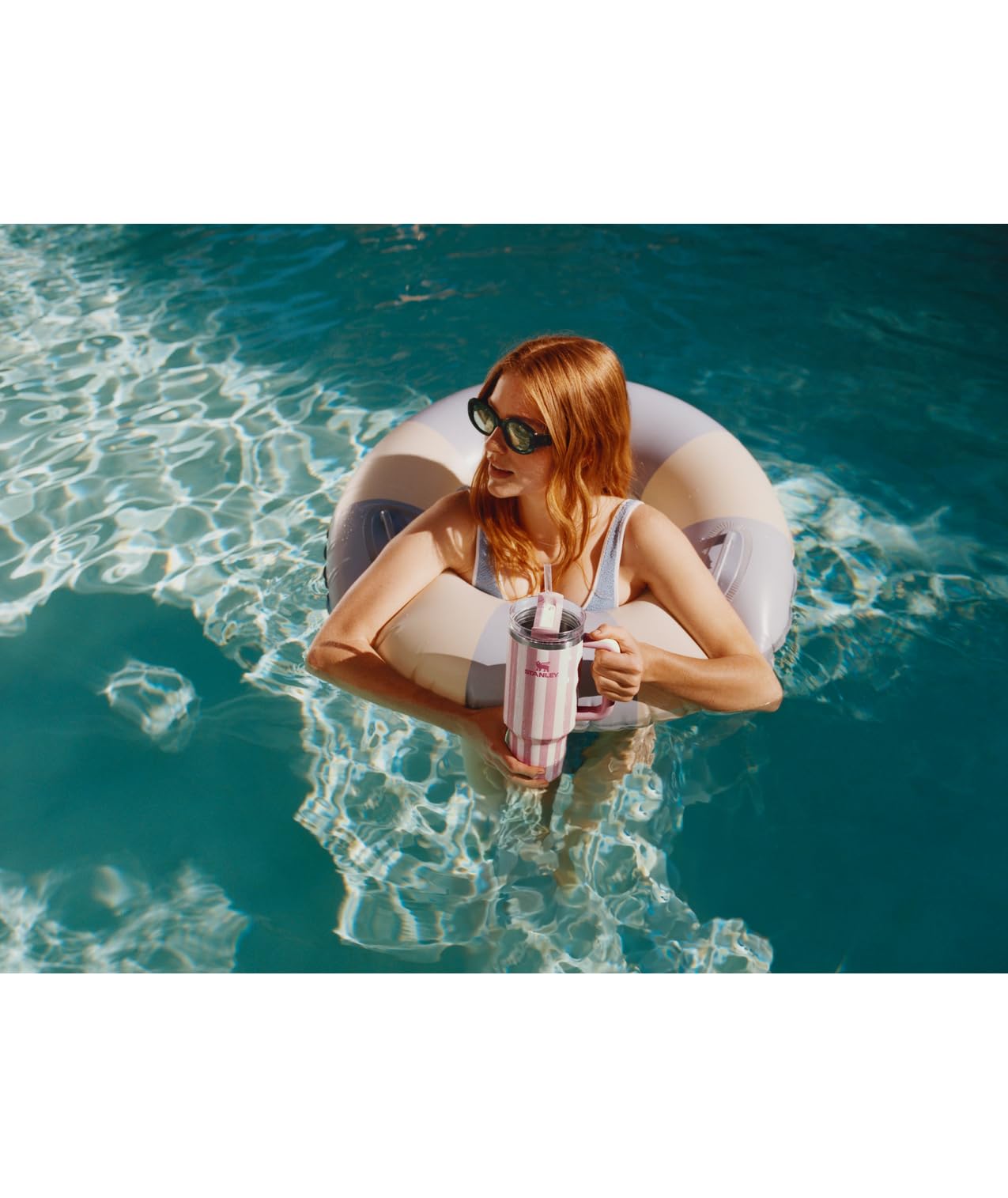 Stanley Quencher H2.0 Tumbler with Handle and Straw 30 oz | Flowstate 3-Position Lid | Cup Holder Compatible for Travel | Insulated Stainless Steel Cup | BPA-Free | Peach Whip Cabana Gloss