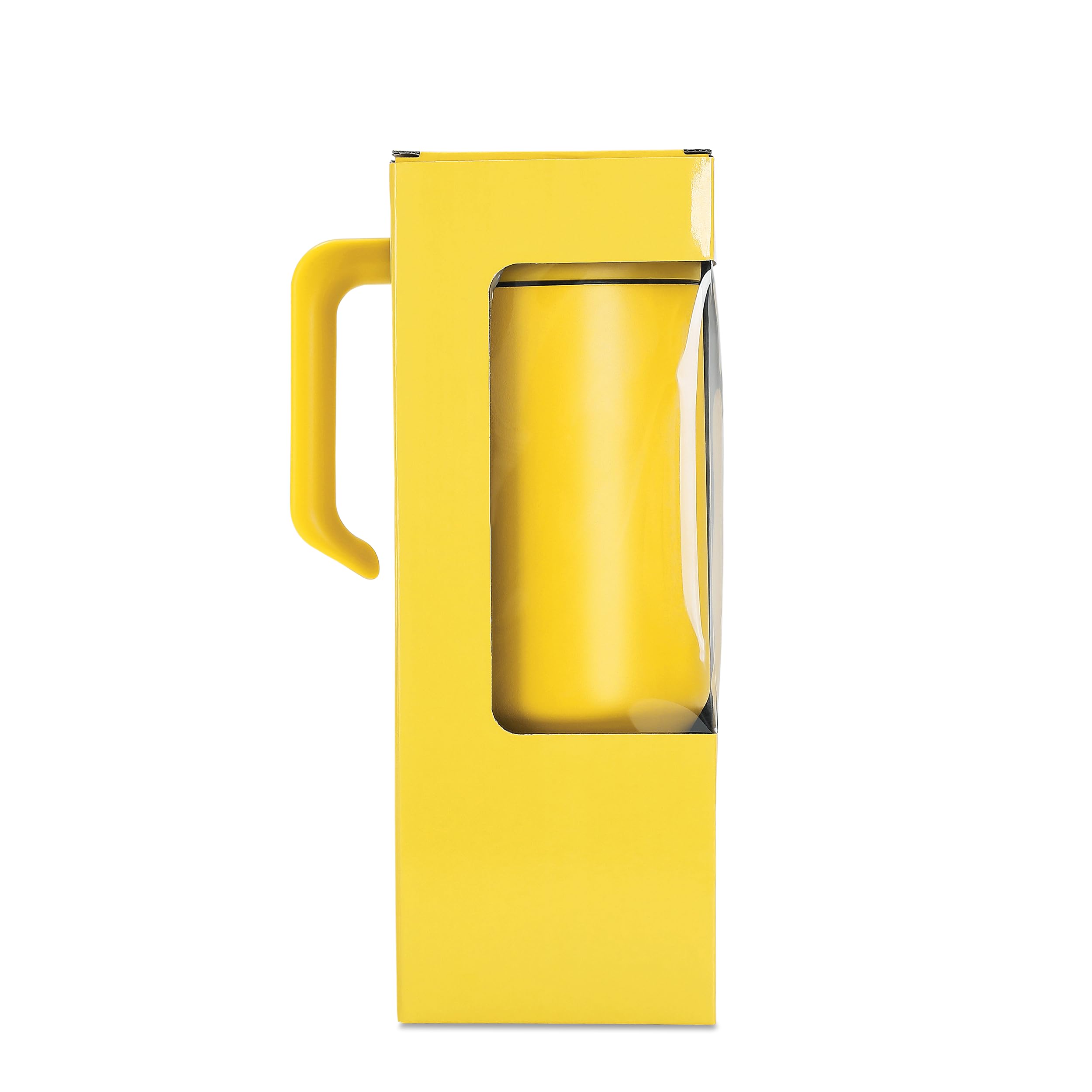makerflo 40oz Yellow Powder Coated Tumbler Pack of 1 with Upgrade Handle Option, Includes a Sliding Splash, Leak Proof Lid, Ideal for Craft and Personalization (Laser Engraving, UV DTF, Epoxy, Vinyl)
